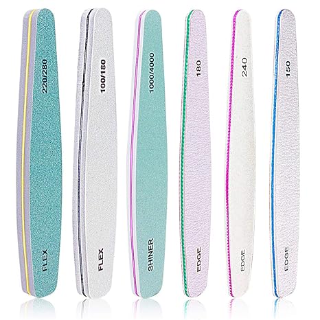 Amazon.com : Multifunctional Nail Files Set for Nature Acrylic Nail ...