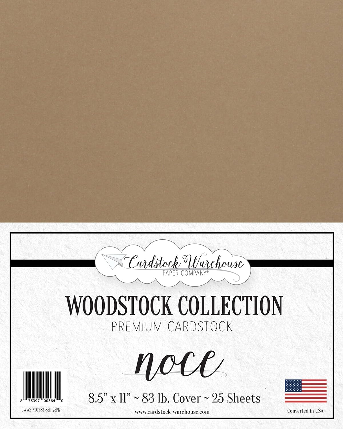 Amazon.com: Cardstock Warehouse Woodstock Noce Brown Premium Cardstock ...