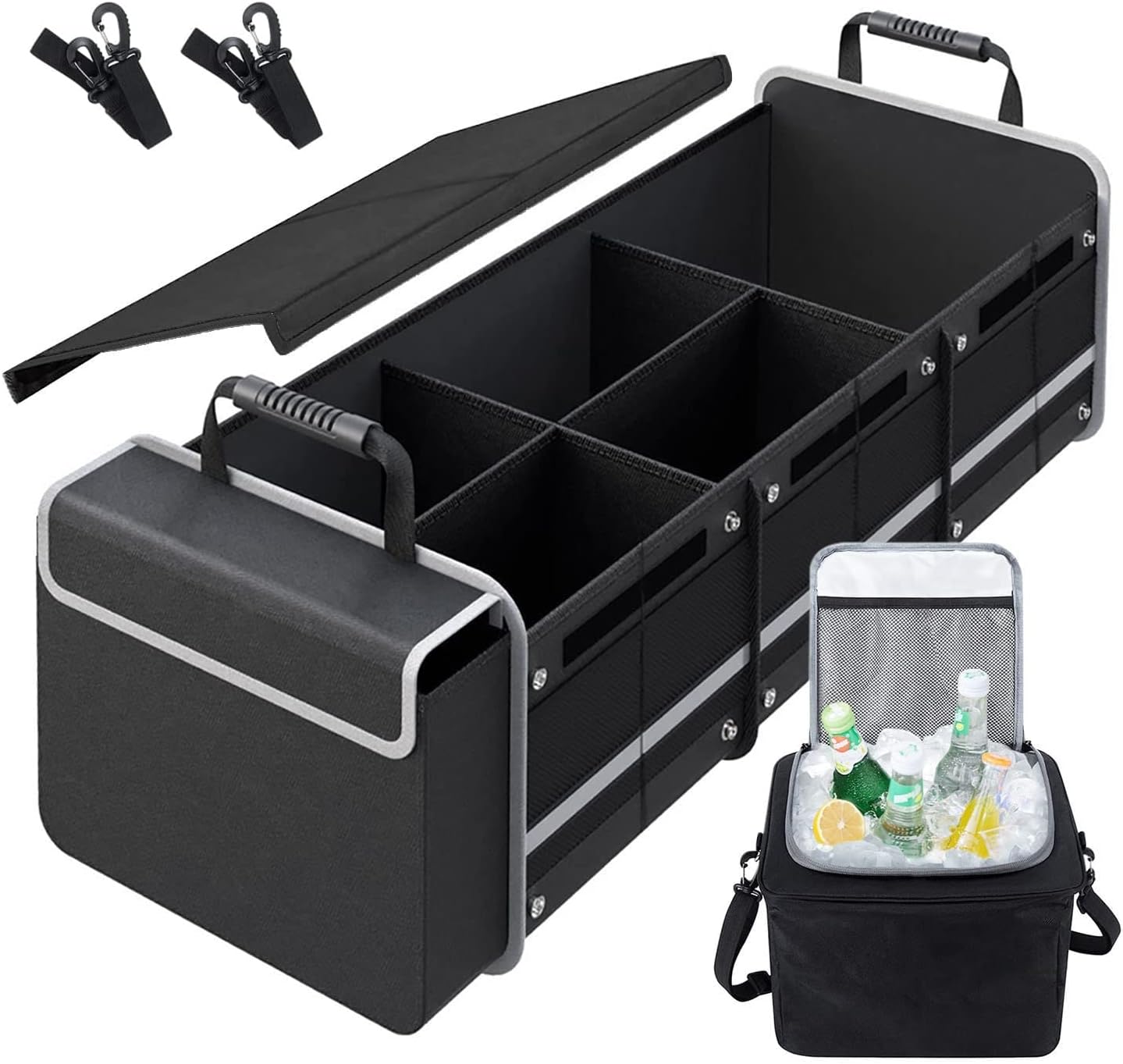 Versatile Car Trunk Organiser with Insulated Cooler Bag - Waterproof ...