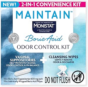Amazon.com: Monistat Maintain Boric Acid for Vaginal Odor Convenient 2 ...
