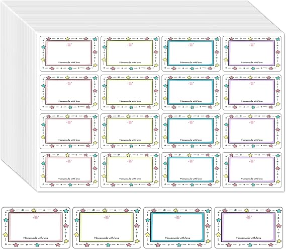 Jam Jar Labels 608 Pcs Self Adhesive Jam Labels Stickers for Jars ...