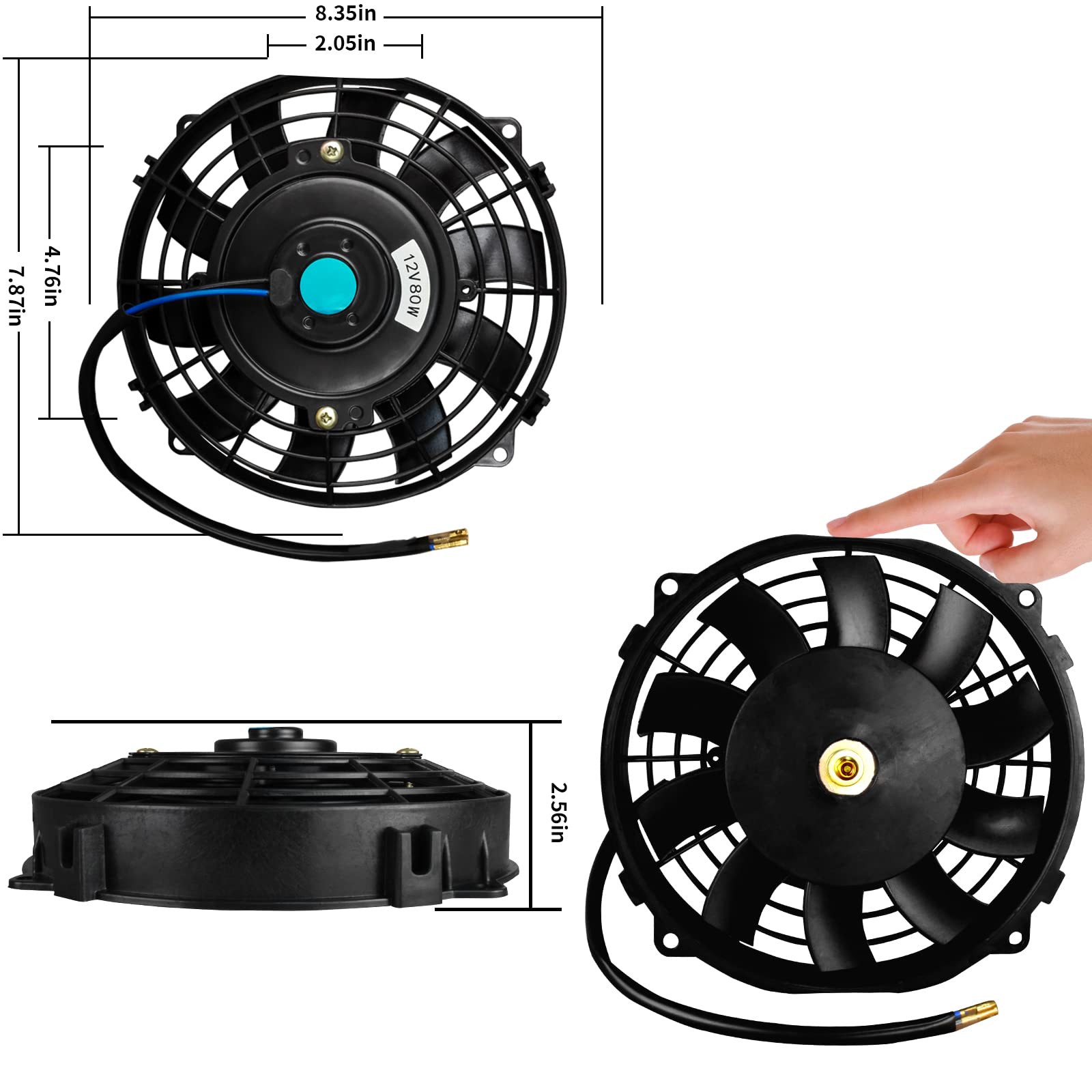 Snapklik.com : Mupera Radiator Cooling Fan - 7 Inch Electronic Radiator ...