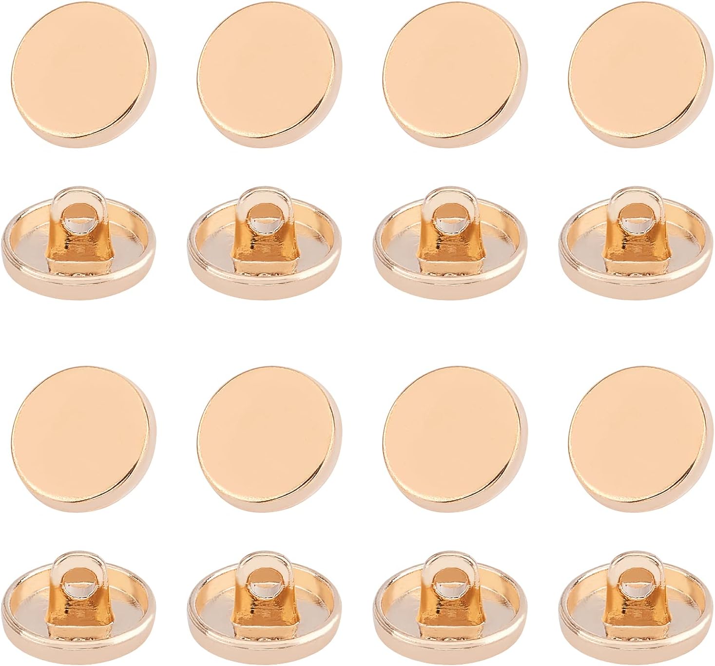 Amazon.com: PEPPERLONELY 10PC 10mm Simple Metal Round Buttons with ...