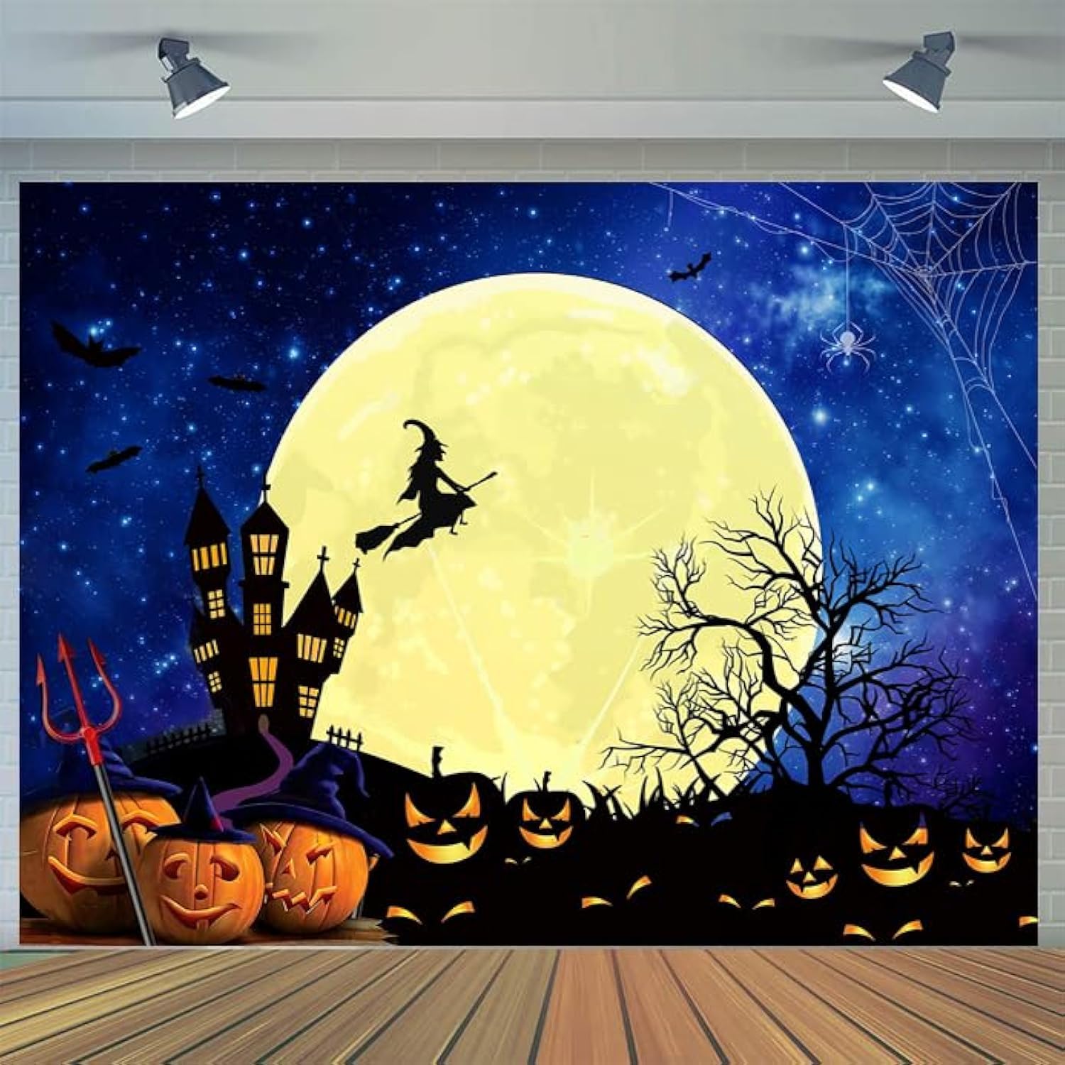Amazon.com : CYLYH 8x6ft Happy Halloween Orange Backdrop Halloween Eve ...