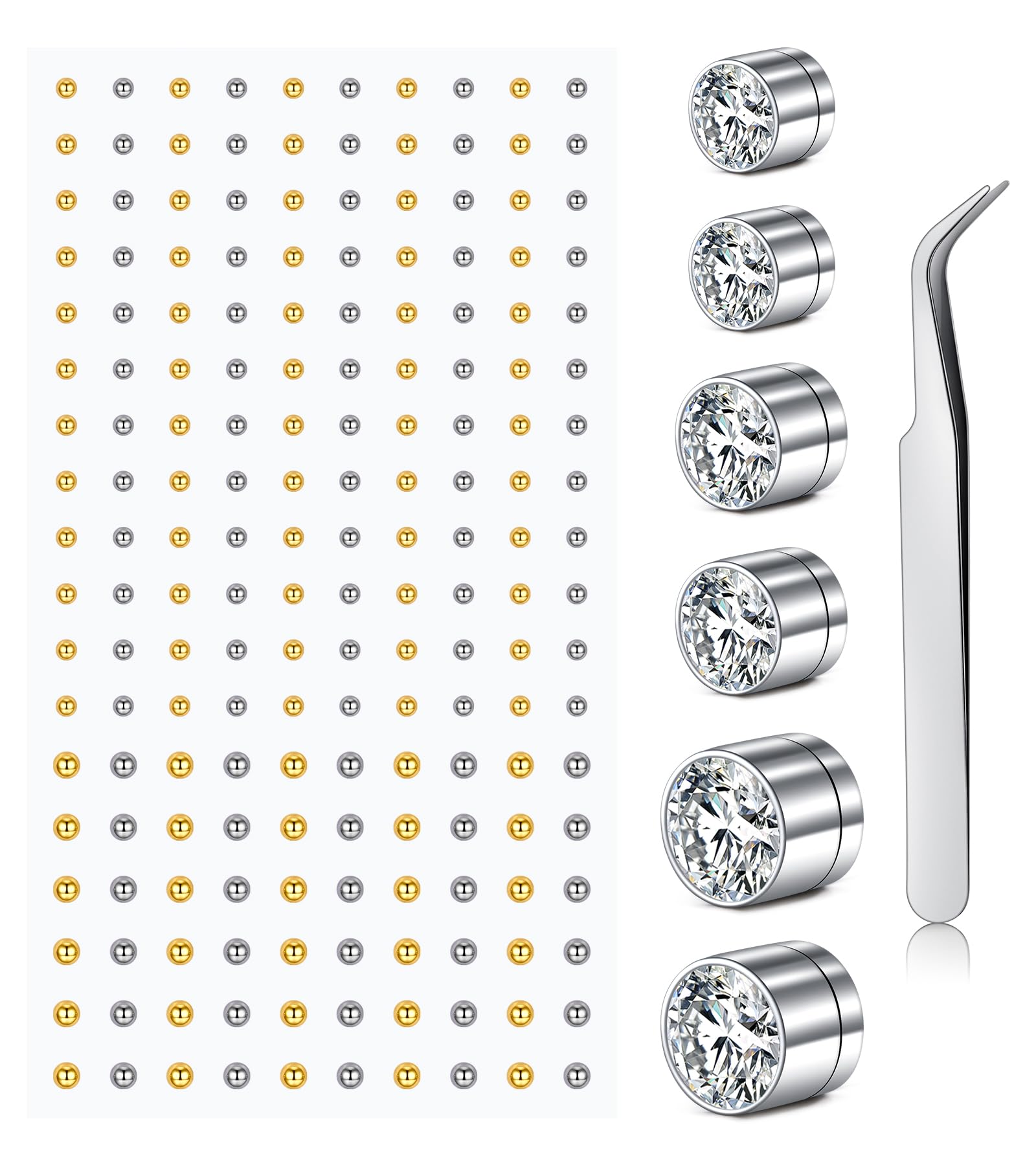 Amazon.com: MODRSA 3mm Fake Nose Stud Fake Nose Ring Stud Stick on Fake ...