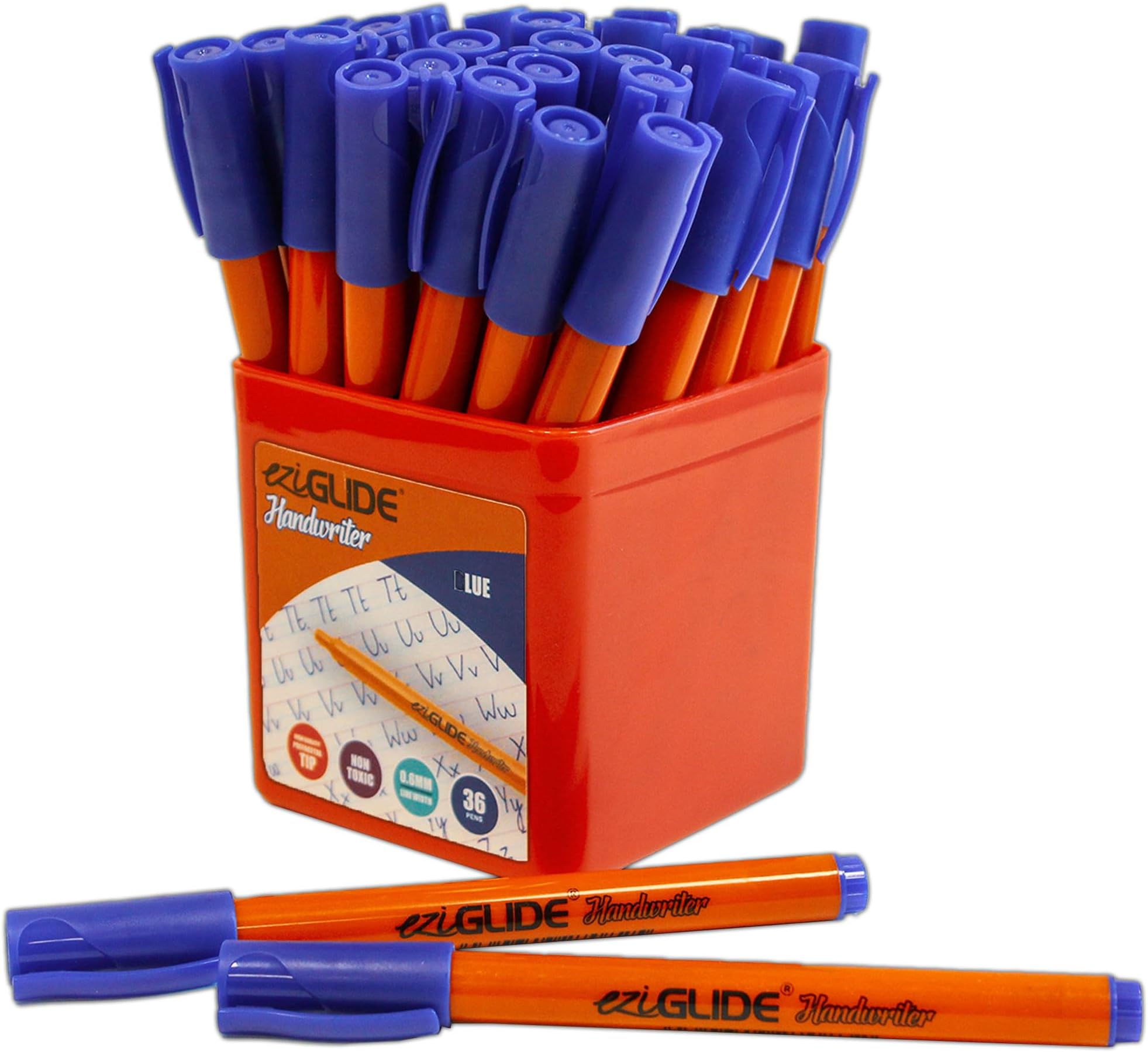 Manuscript Blue & Black Handwriting Pens With Comfort Grip (Pack of 4 ...