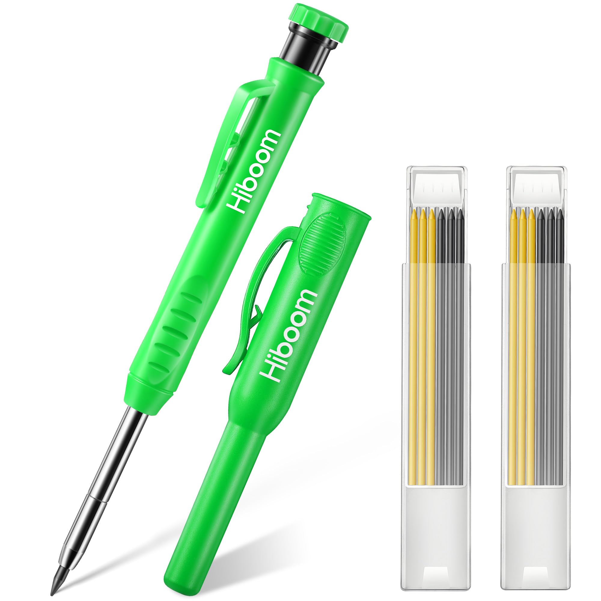 Amazon.com : Hiboom Carpenter Pencil Set with 12 Refills and Protective ...