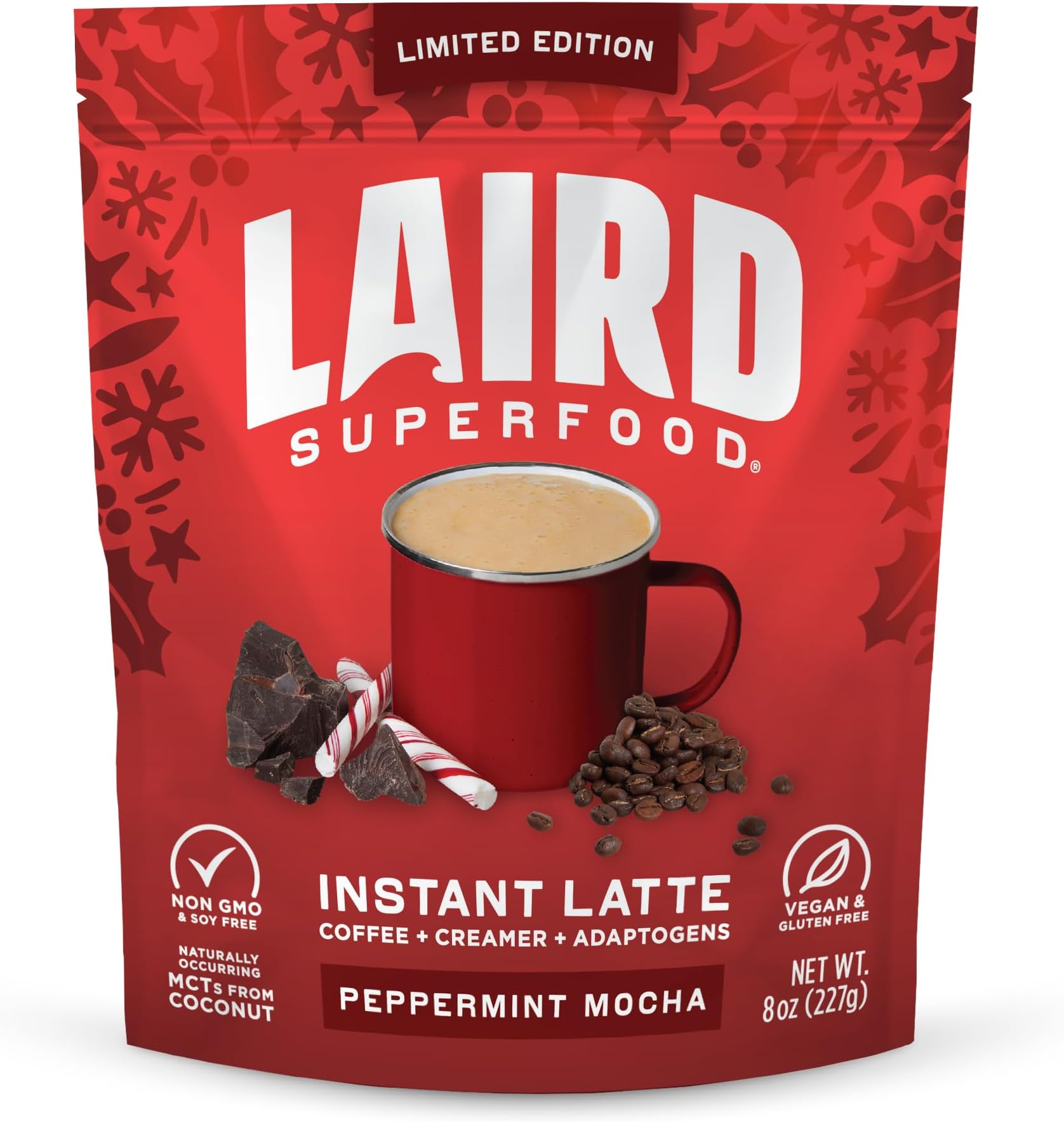 Amazon.com: Laird Superfood Peppermint Mocha Instant Latte with ...