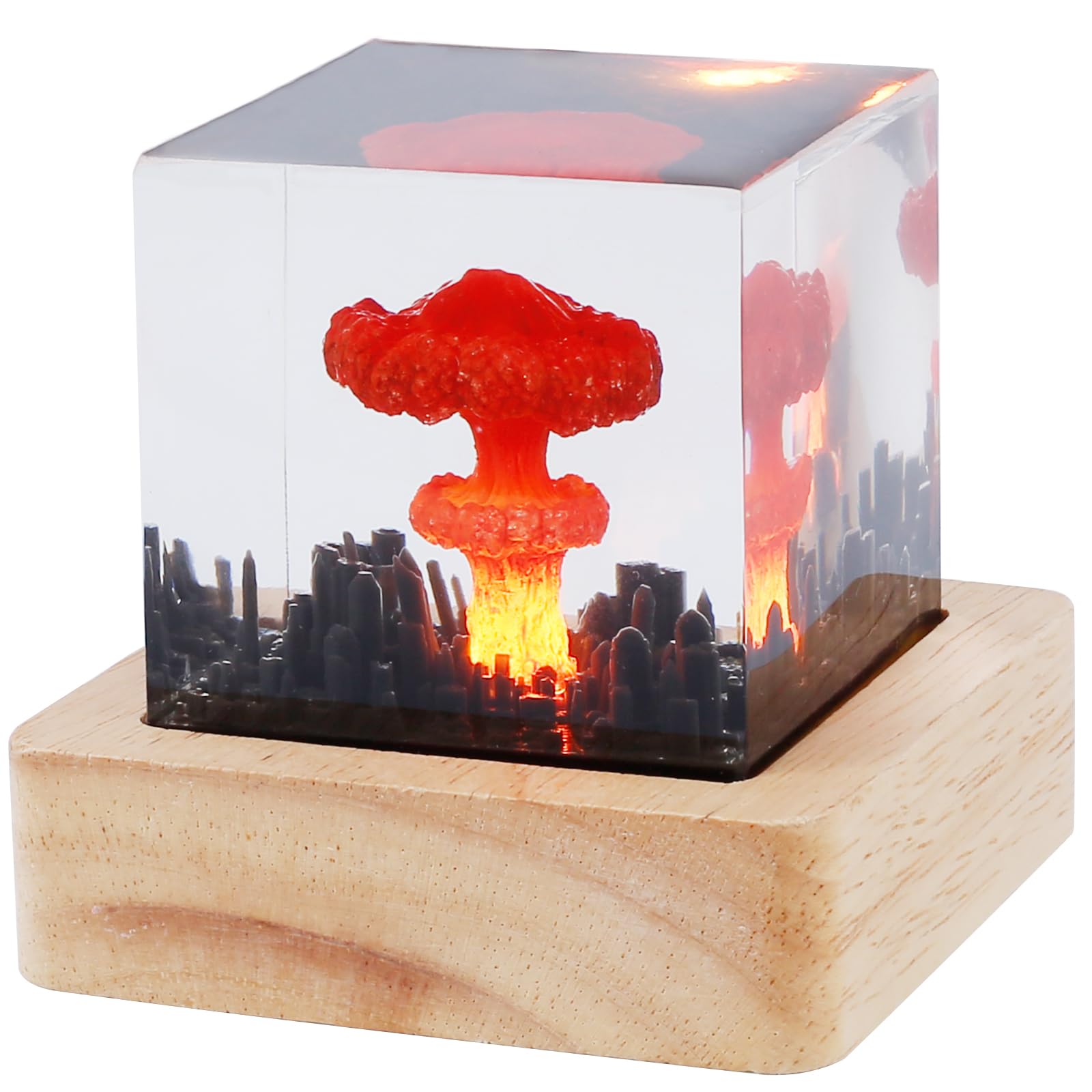 Mushroom Cloud Nuclear Explosion Lamp, USB Powered Creative 3D Mushroom ...