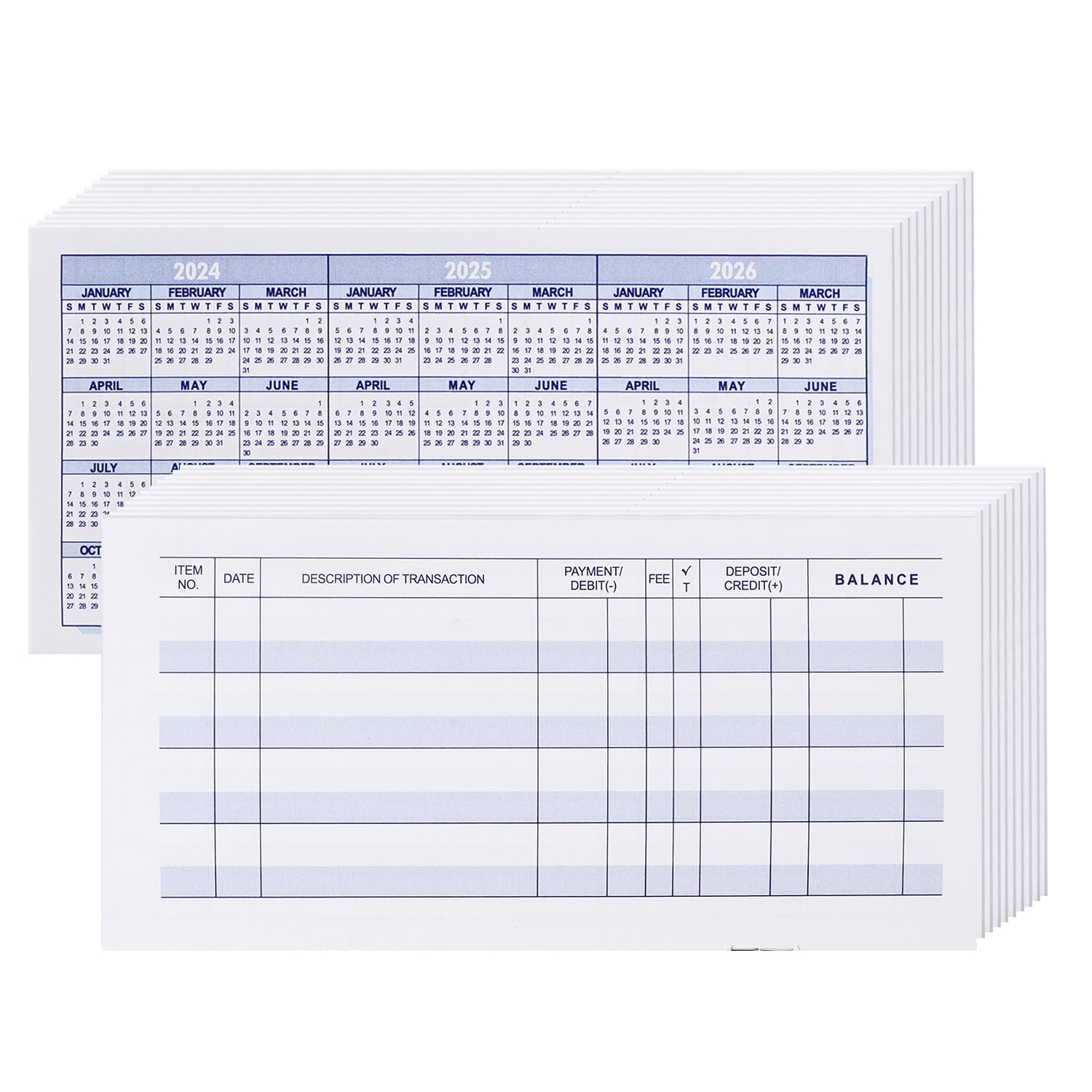 Amazon.com : 32 Pack Larger Lines Check Register, Checkbook Registers ...