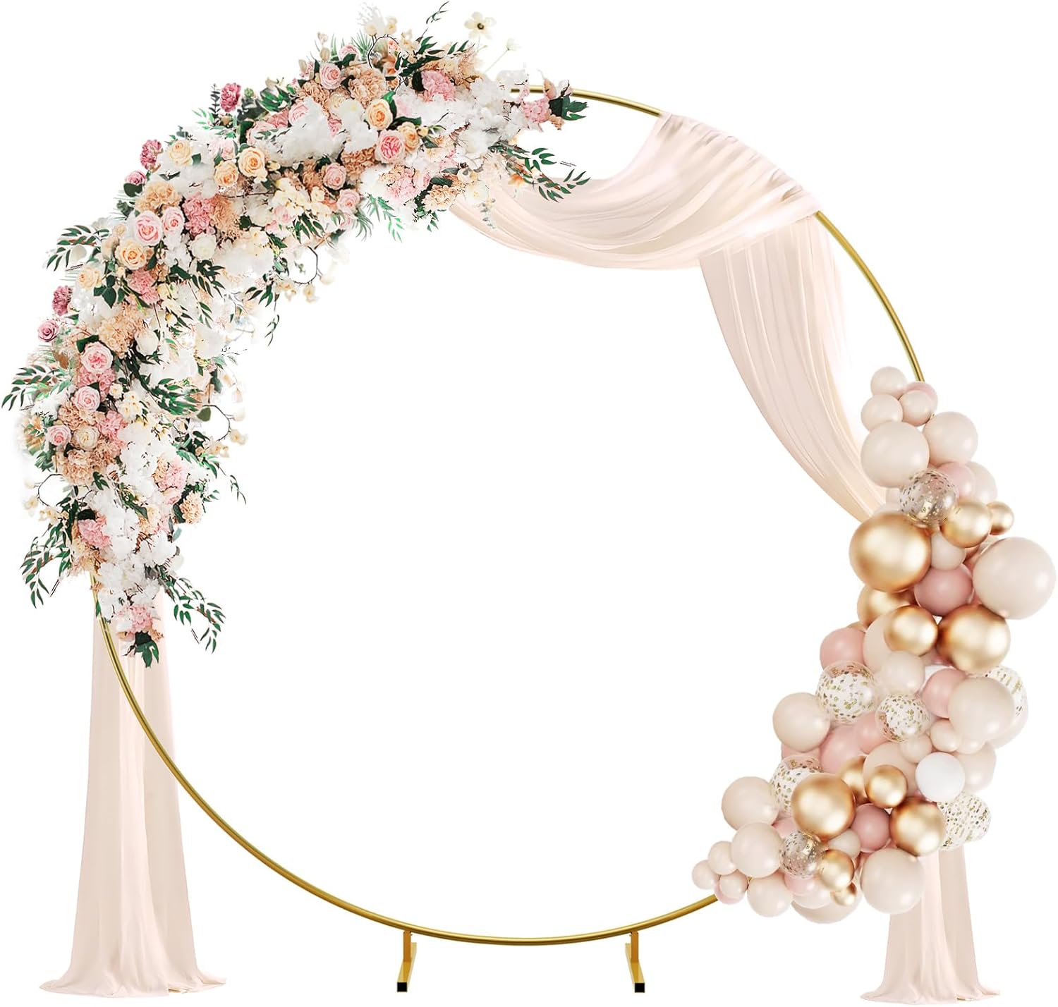 Tumu Metal Balloon Arch Stand | Tower Buckle Mounting | 2.2M Round ...