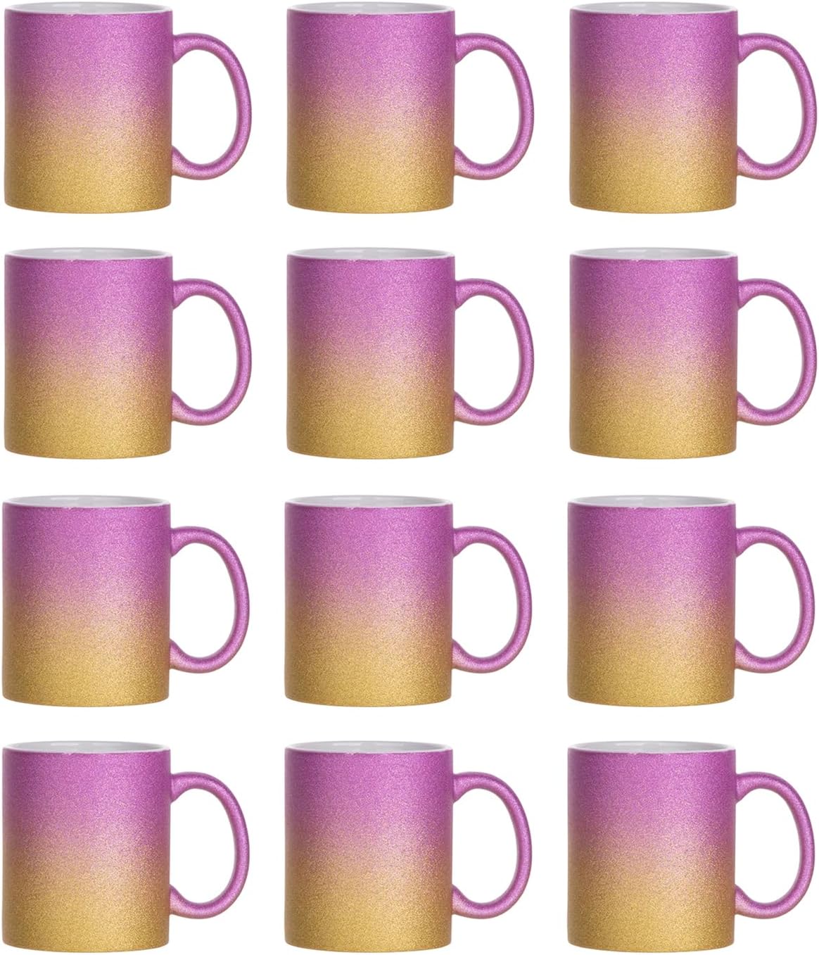 Amazon.com | Trend Setters TSO 11 oz Glitter Mug (Purple and Gold) Bulk ...