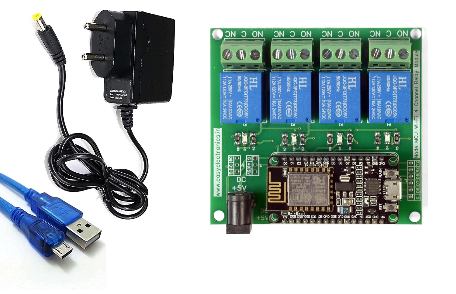 Easy Electronics Node MCU Based 4-Channel Relay Board Micro Controller ...