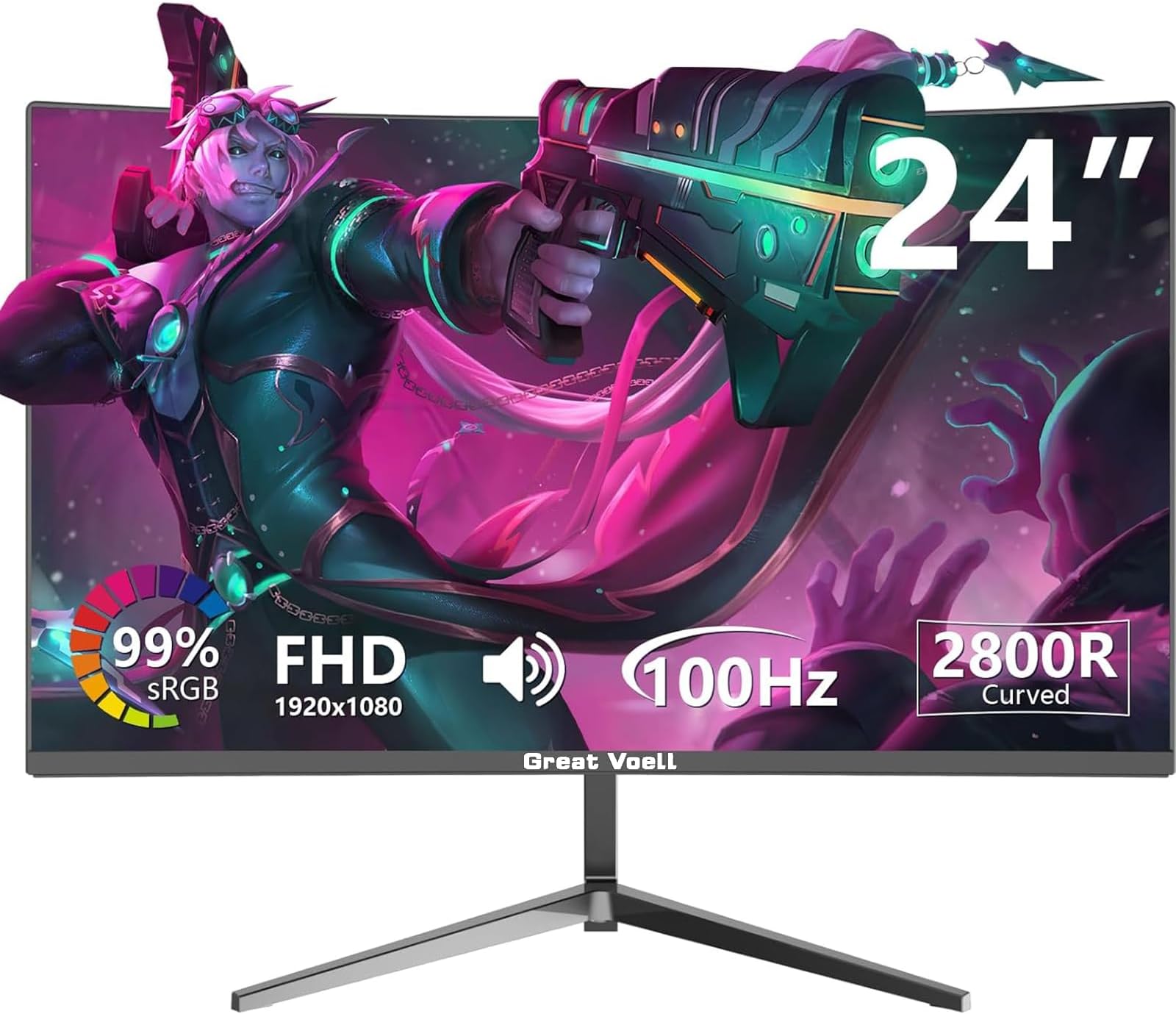 LXZ 24.5 Inch Gaming Monitor 200Hz, FHD 1080p, 1ms, DP/HDMI, Eye Care ...