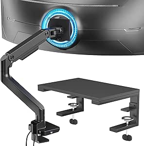 Amazon.com: ARES WING Single Monitor Mount with 3 in 1 Versatile Clamp ...