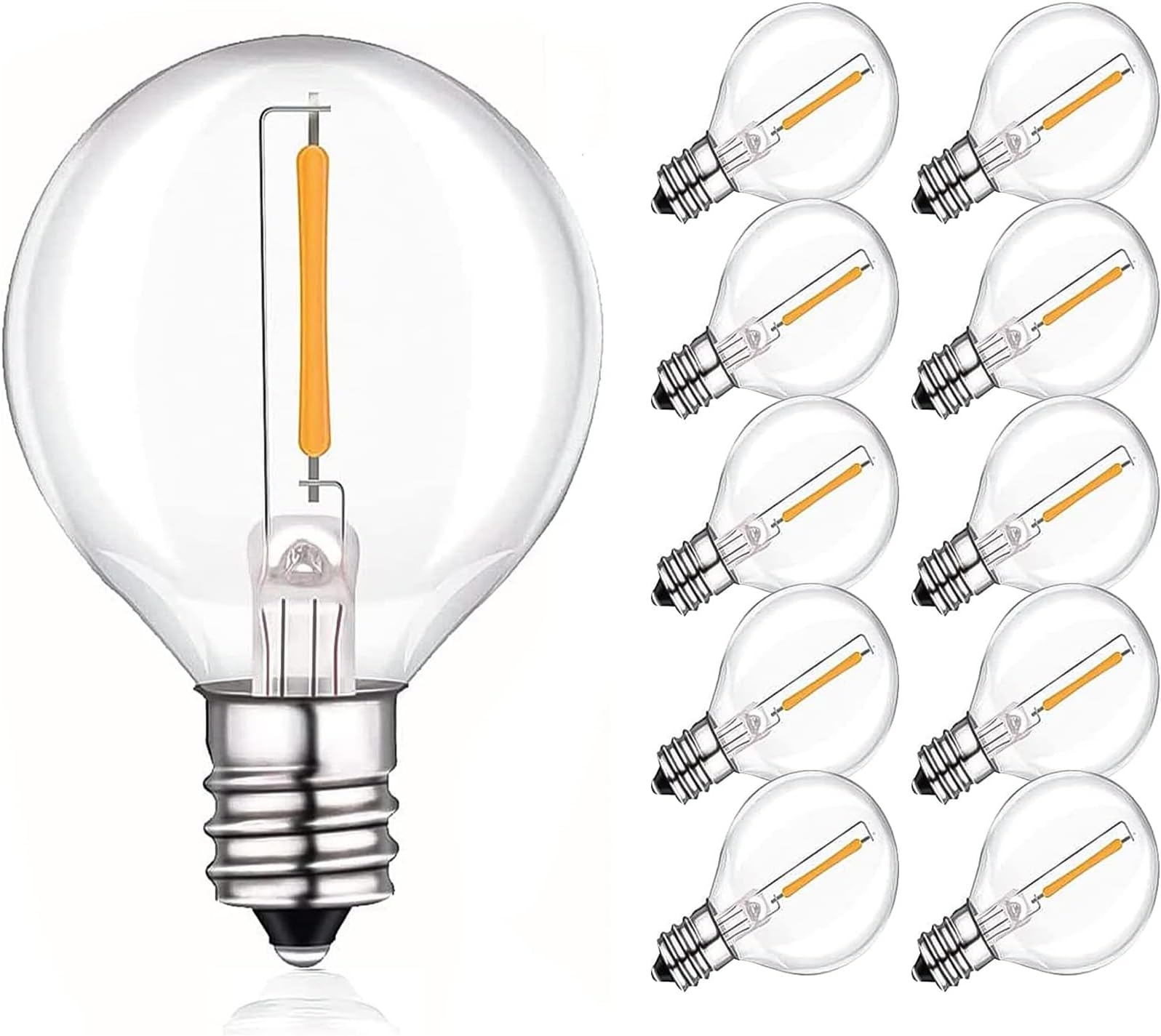 ZOMELIT LED Bulbs, 10 Packs G40 LED Bulbs Outdoor (Not for Solar Lights ...