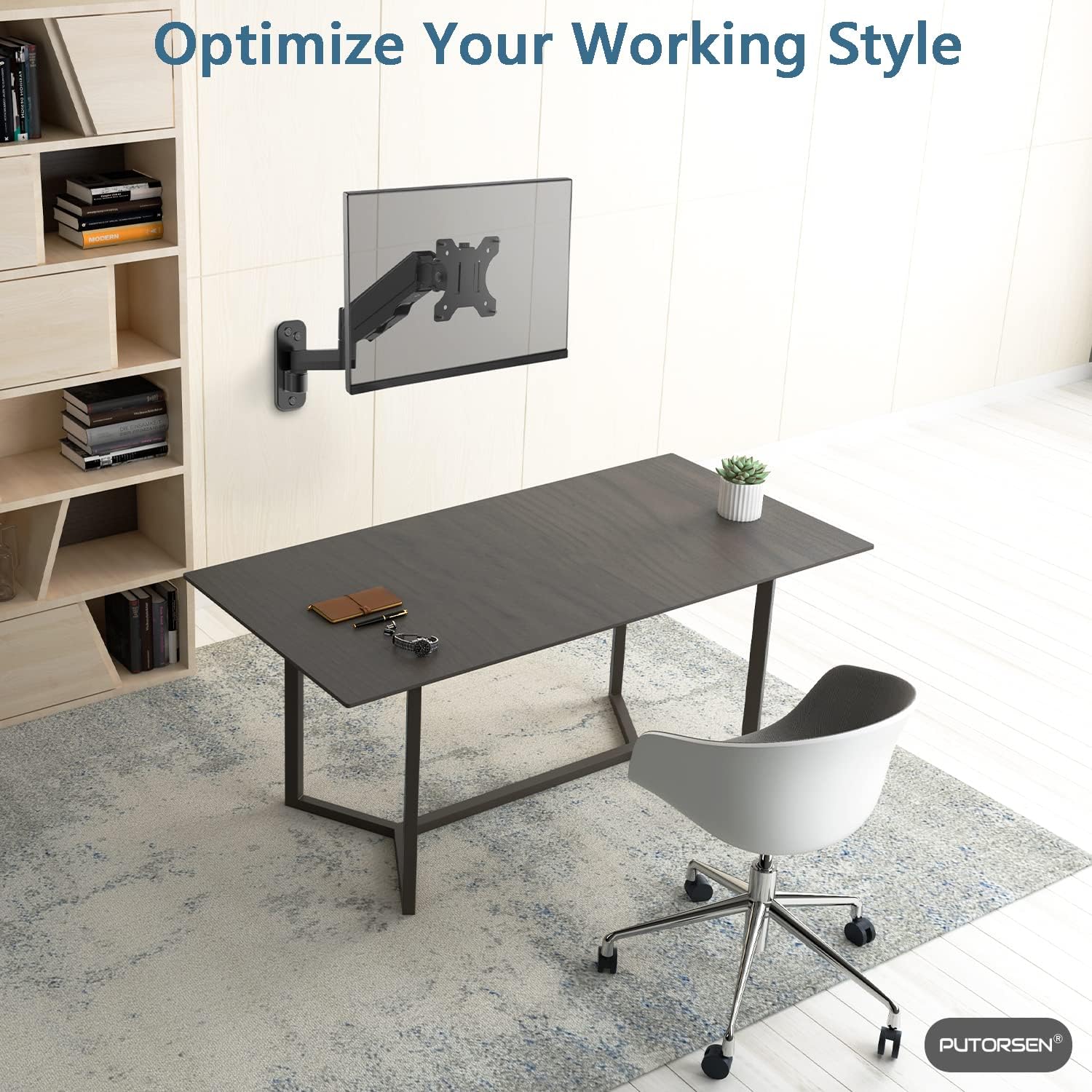 PUTORSEN Support Mural Ecran PC de 13-32 33 34 Pouces Écran PC et TV ...