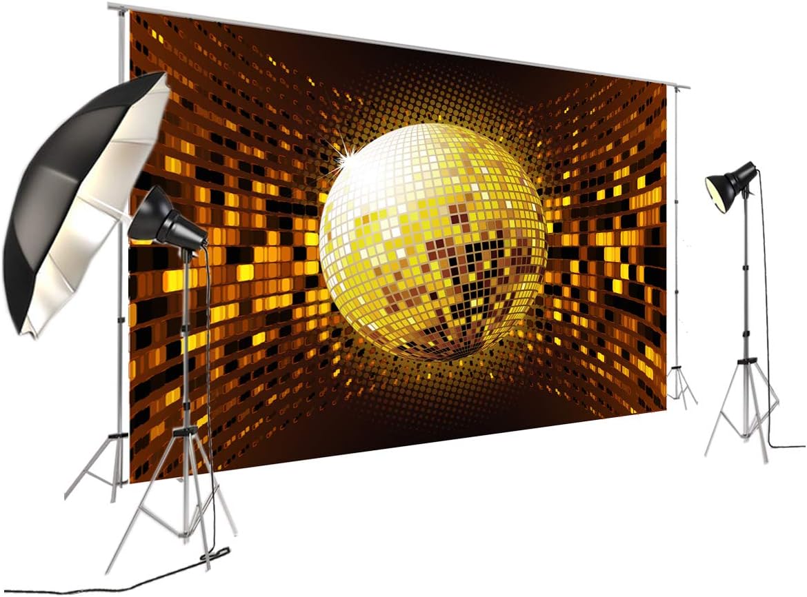 Amazon.com : Disco Banner Polyester Fabric Backdrop for Party ...