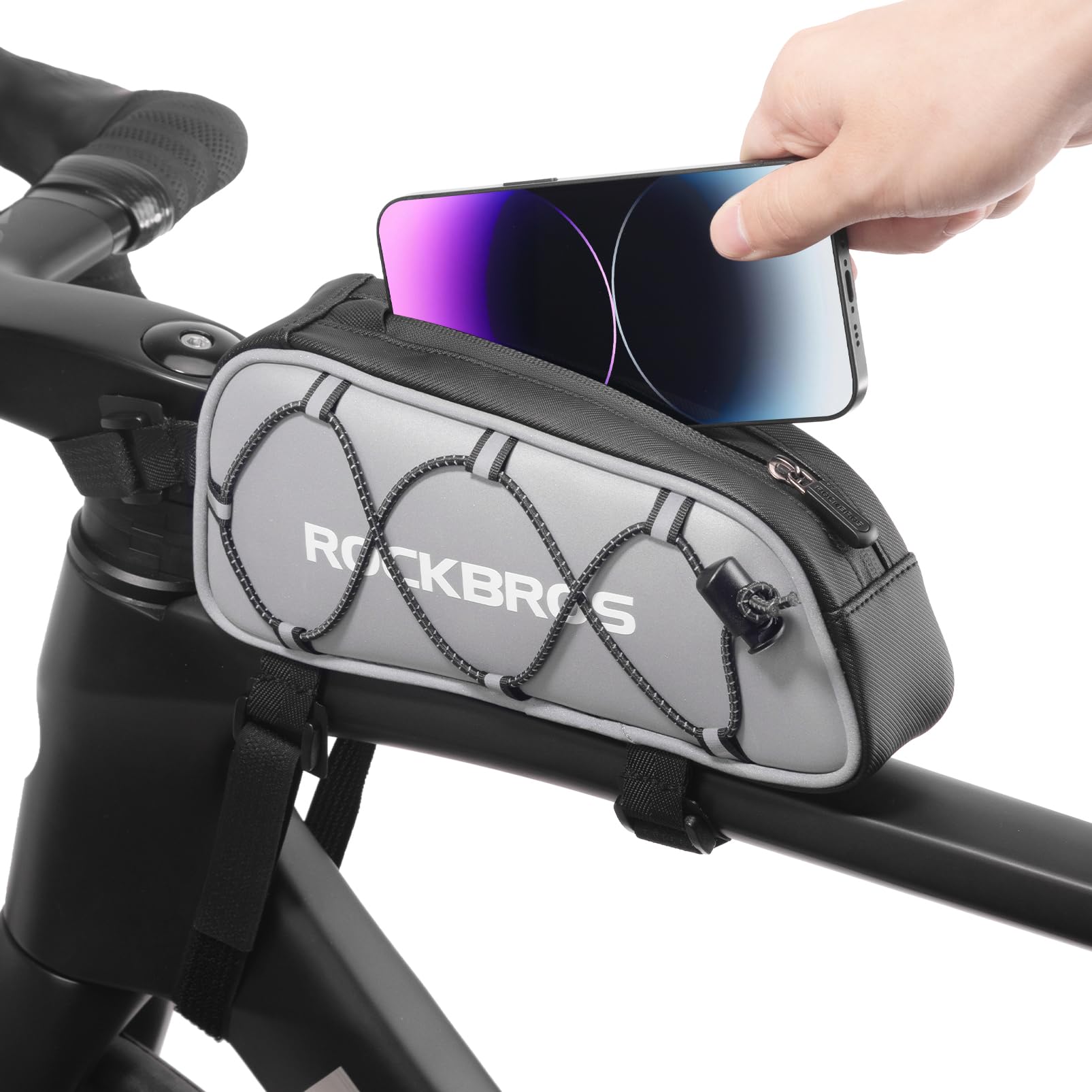 Snapklik.com : ROCKBROS Top Tube Bike Bag Bicycle Front Frame Bag Top ...