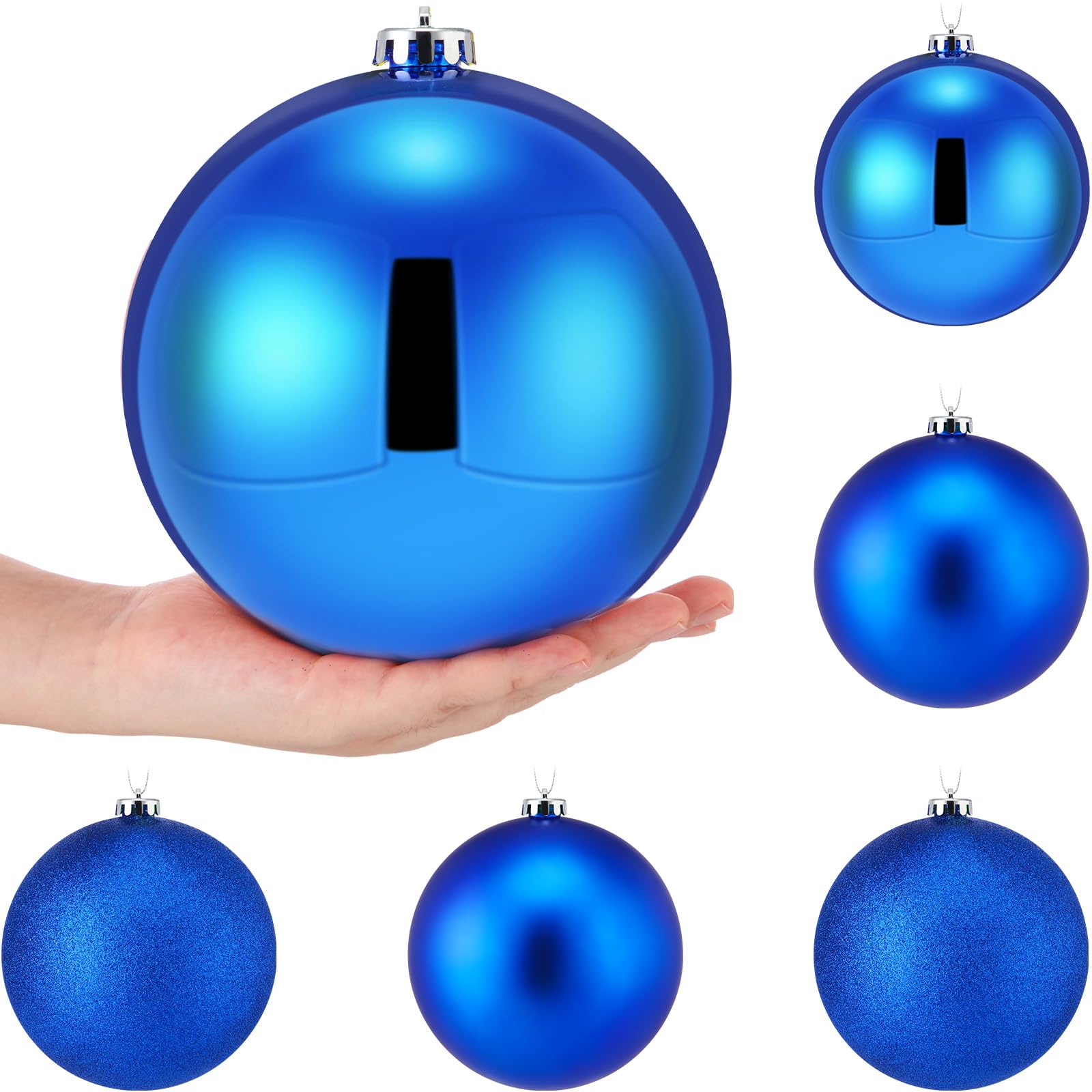 Amazon.com: Wettarn 6 Pieces Large 6" Christmas Balls Christmas Tree ...