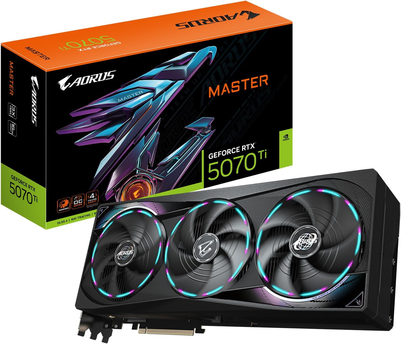 Amazon.com: GIGABYTE AORUS GeForce RTX 5070 Ti Master 16G Graphics Card ...