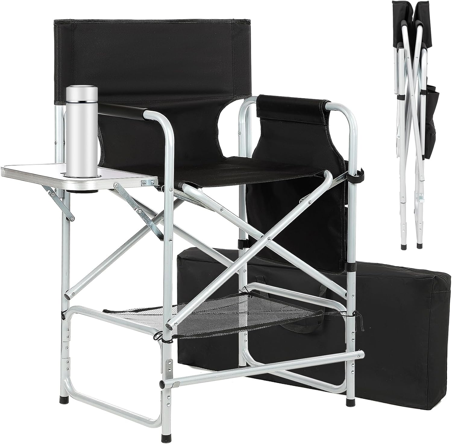 Amazon.com: ZIXNEXKOO Tall Makeup Chair 41'', Director Chair 600 lbs ...