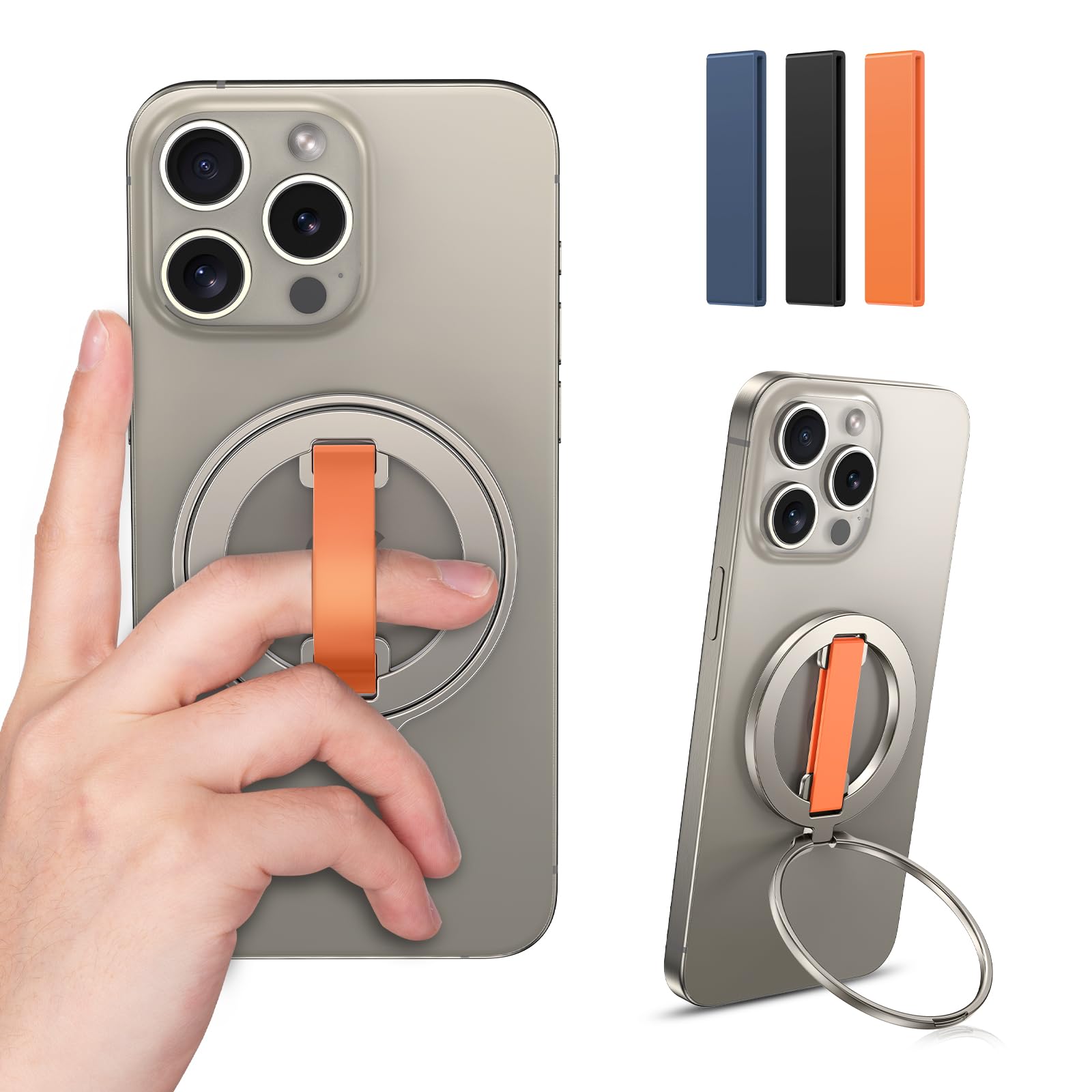 Amazon.com: VEGO for Magnetic Phone Ring Holder Grip with 3 Colors ...