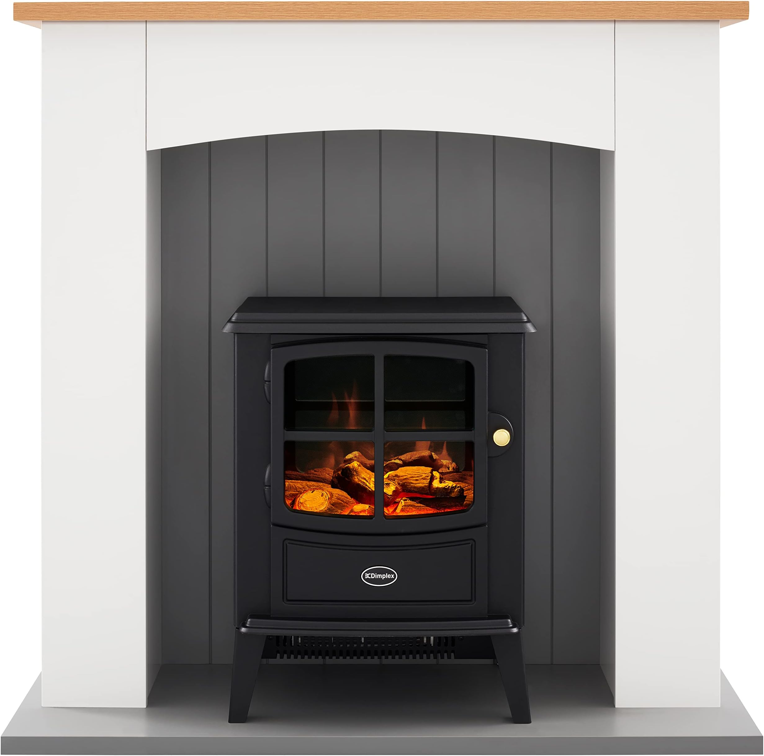 Dimplex Tango Optiflame Electric Stove, Matte Black Free Standing Stove ...
