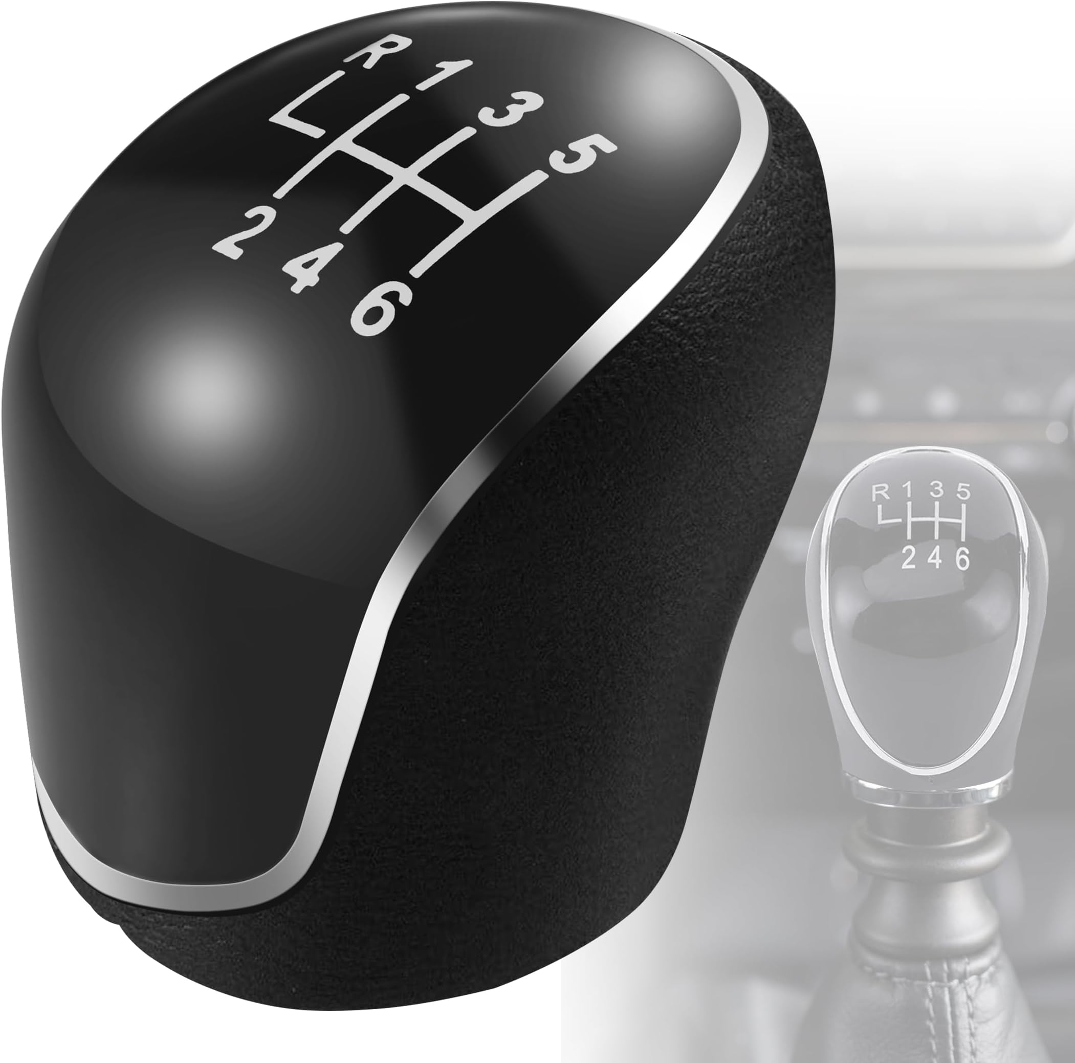 Juttzzei Ford Car Gear Knob 6 Speed, Gear Stick Knob Fit for Ford Focus ...