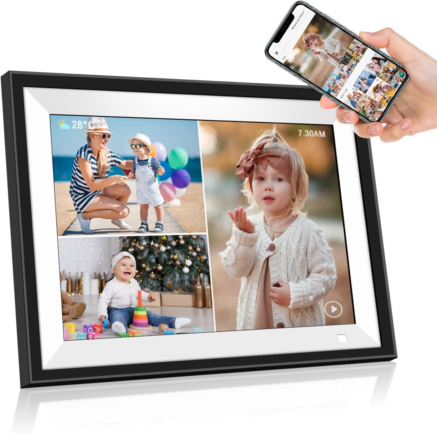 10.1 inch Digital Photo Frame WiFi, Digital Picture Frame with 32GB ...