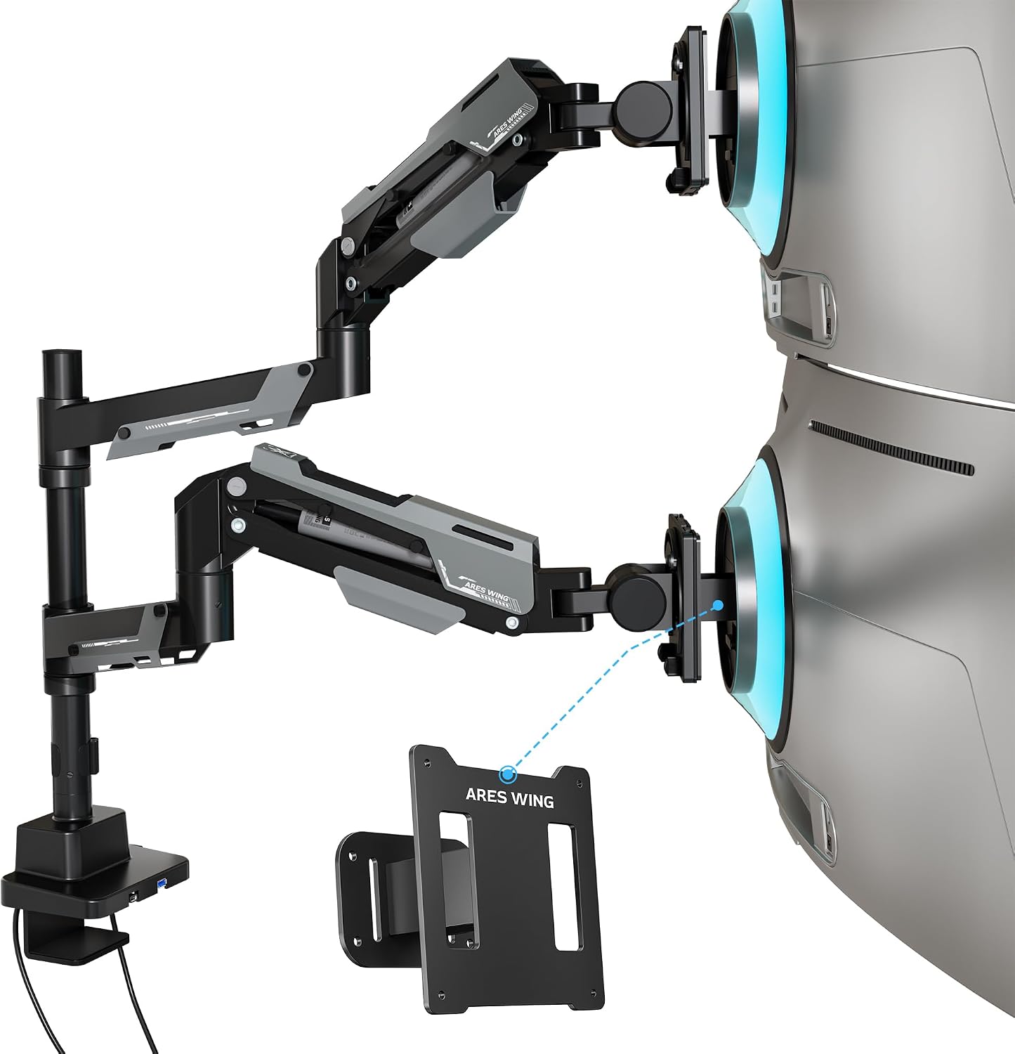 Amazon.com: ARES WING Dual Monitor Mount & VESA Adapter for Samsung Neo ...