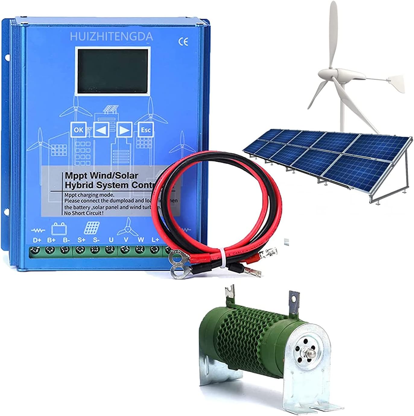 Amazon.com : 12V 24V 48V 3000W 50A Hybrid Wind Solar Charge MPPT ...