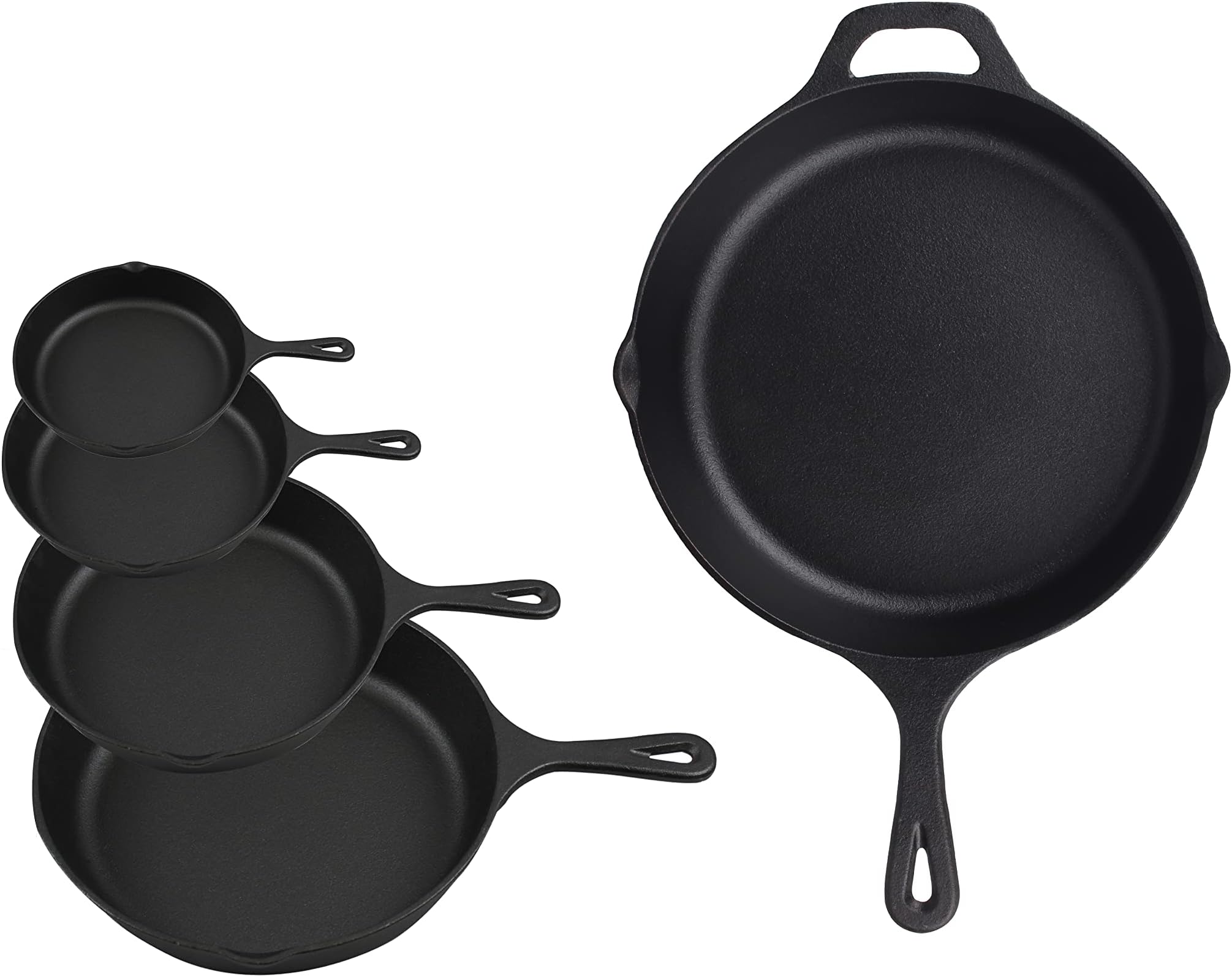 Amazon.com: Cooks 3-pc. Cast Iron Fry Pan Set: Home & Kitchen