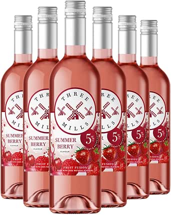 Three Mills 5% ABV Summer Berry Fruit Fusion British Made Wine ...