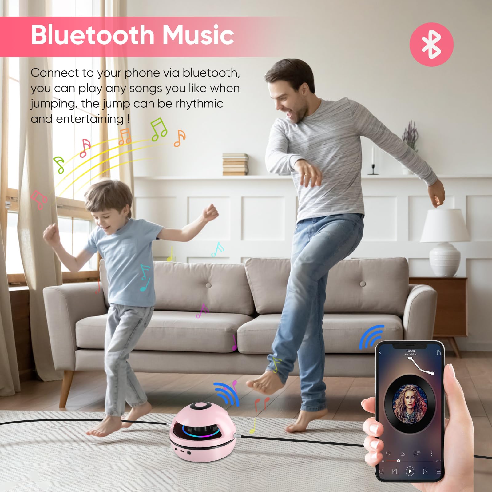 Music Jump Rope Machine, Smart Skipping Rope with Counter for Kids ...