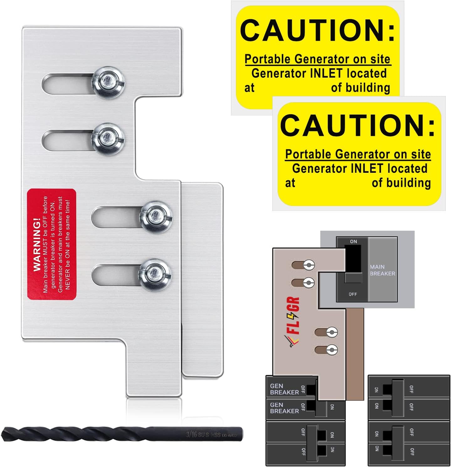 Generator Interlock Kit Compatible with Eaton or Cutler Hammer Vertical ...