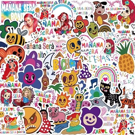 Amazon.com: Manana Stickers 50 Pcs Vinyl Waterproof Stickers for Laptop ...