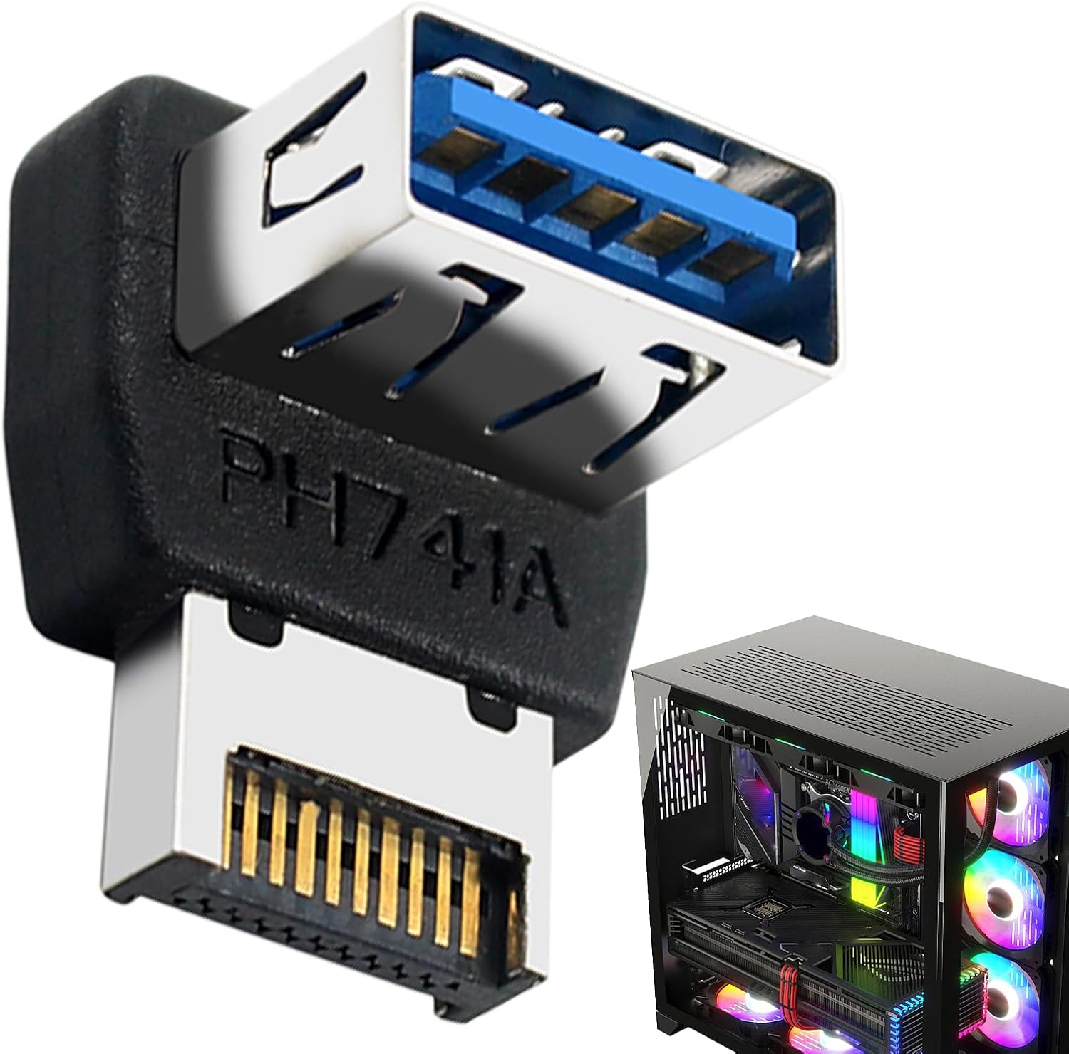 USB Front Panel Adapter - Computer Motherboard USB3.1 To Interface ...