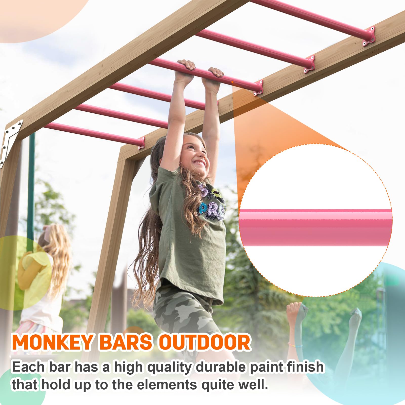 Snapklik.com : Sulythw 12 Pcs Monkey Bars Ladder Rungs Hardware Kit For ...
