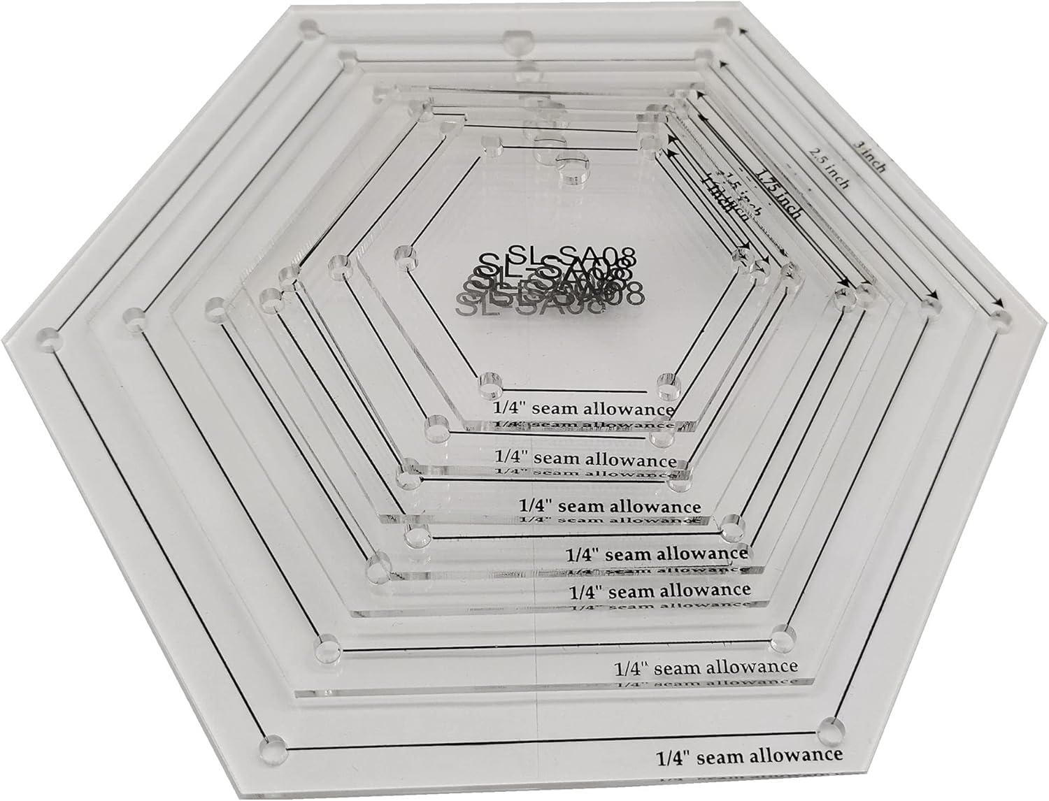 Amazon.com: Sew Easy Patchwork Mini Hexagon Template Set