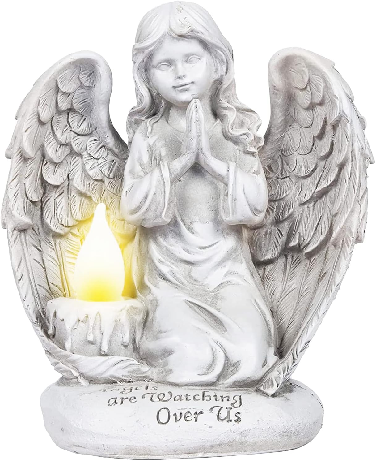 Solar Powered Fairy Angel with Wings and Solar Glowing Jar LED Garden ...