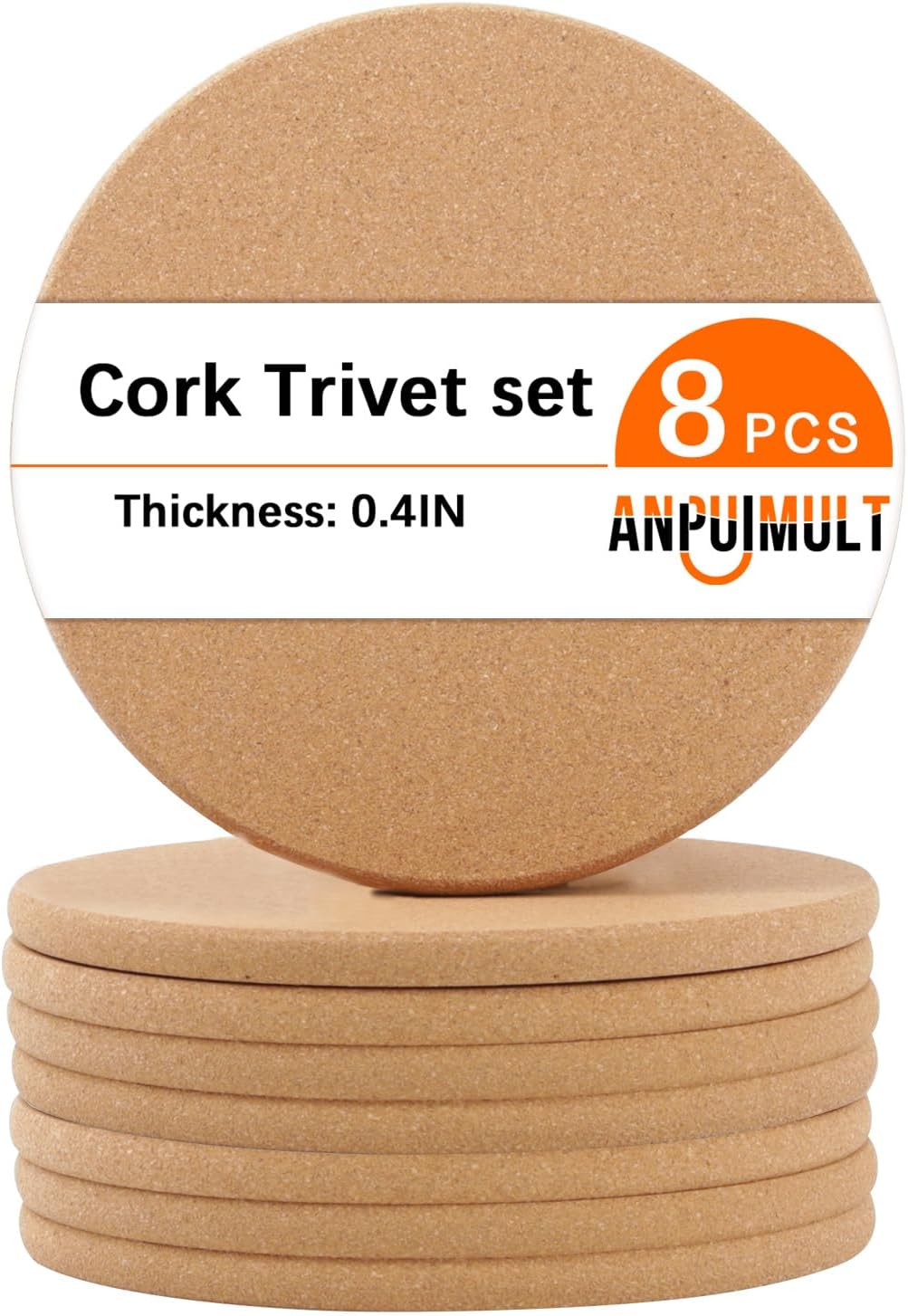 Amazon.com: 8 PCS High Density Thick Cork Trivet, Heat Resistant ...