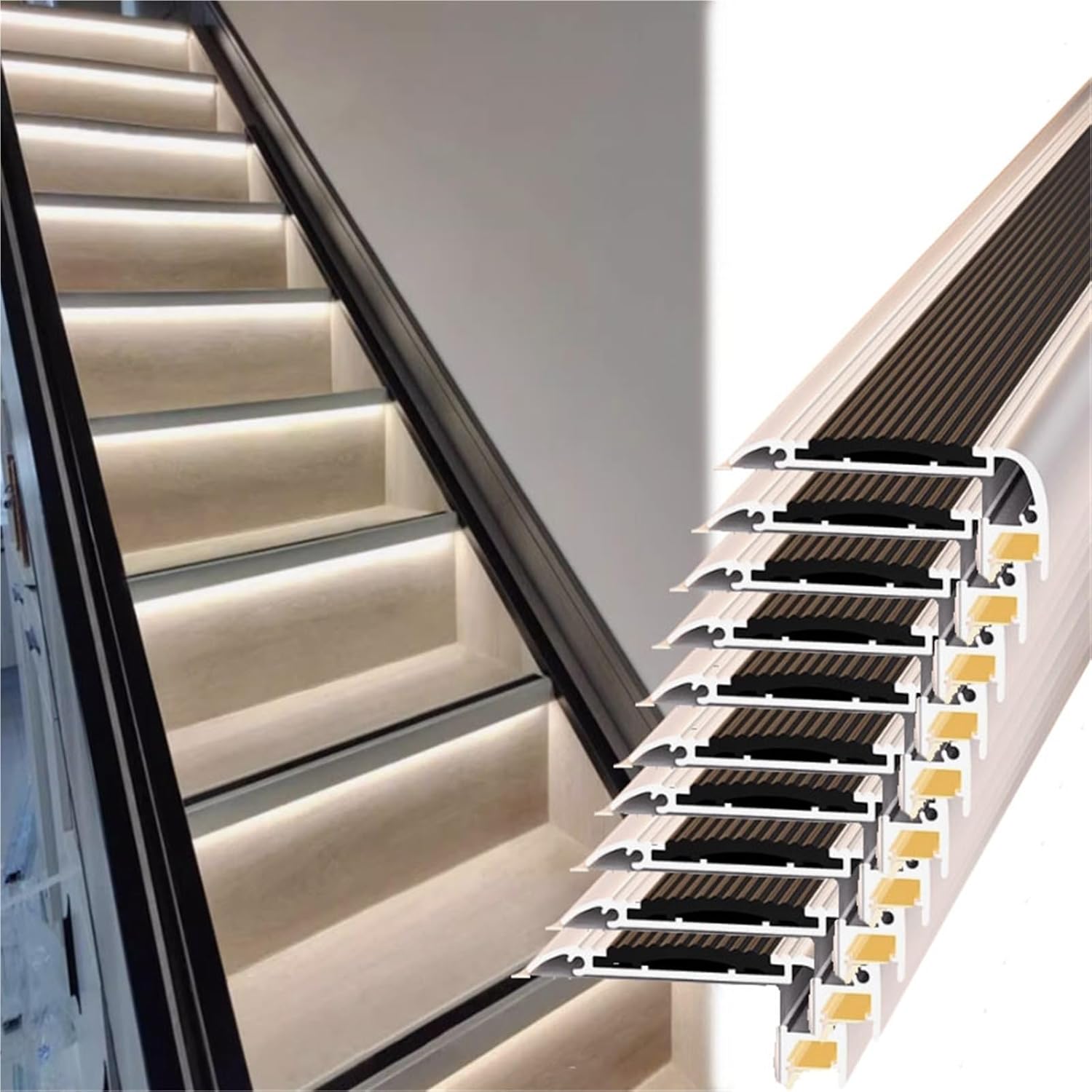 Amazon.com: WLCGYD 10 Packs Led Stair Nosing Channel Model, 36'' 40 ...