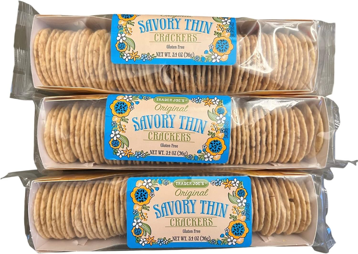 Amazon.com: Trader Joe's Savory Thin Crackers Gluten Free (Pack of 3)