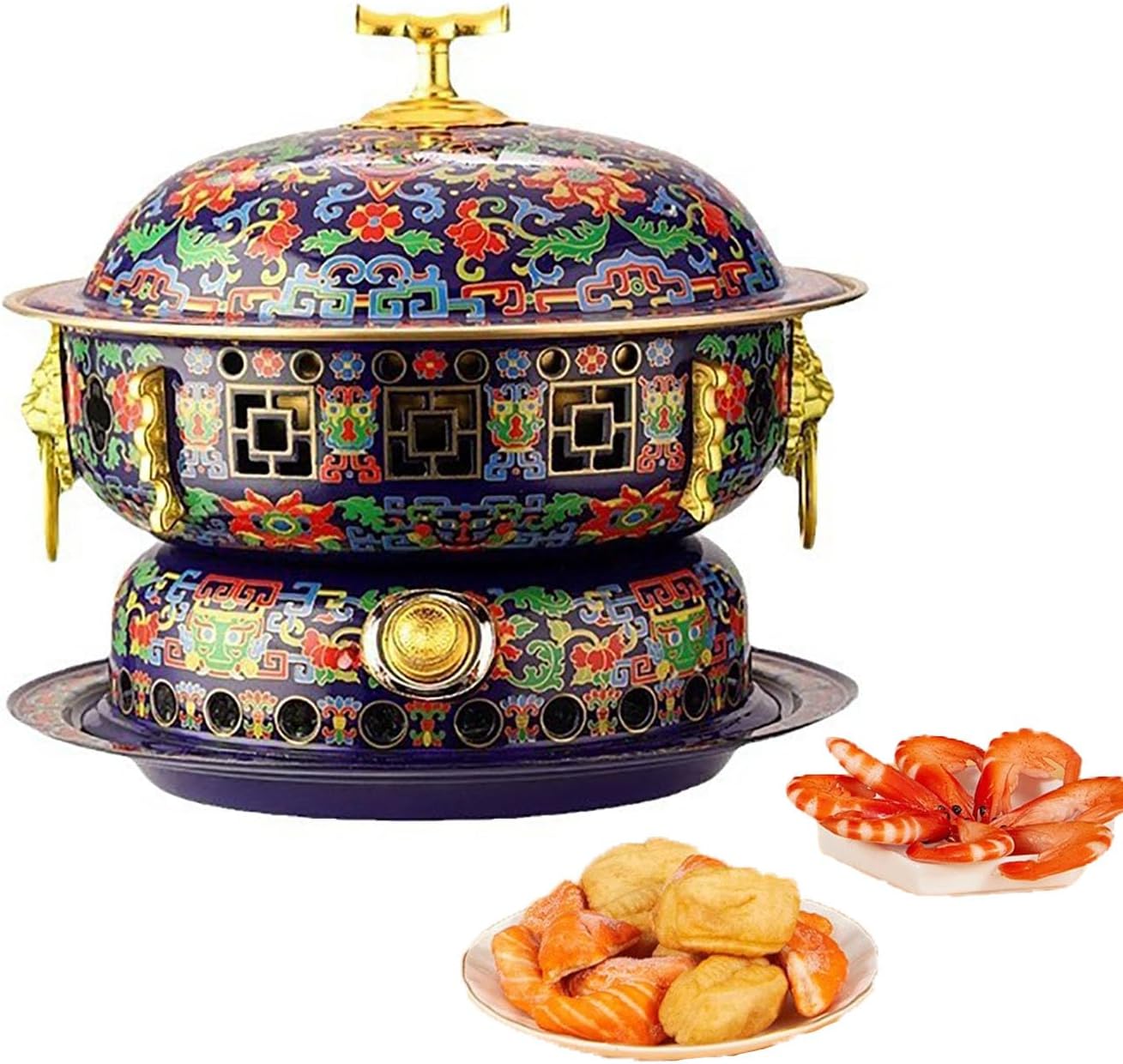 YWPYMX Traditional Old Beijing Copper Hot Pot, Electric Single Small ...
