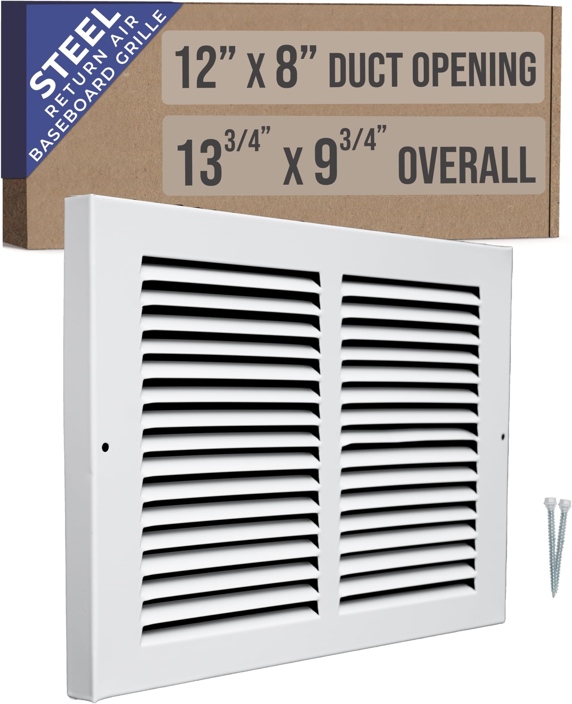 Baseboard Register 12x8" with 7/8" Lip, Single Valve/Flap (See desc for ...
