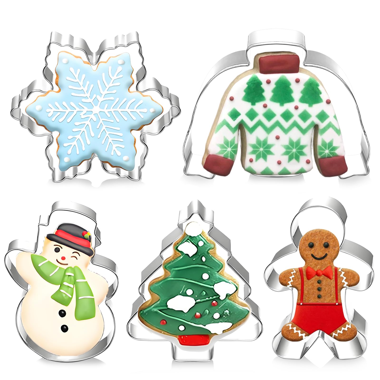 Snapklik.com : Large Christmas And Winter Cookie Cutters - 4" Holiday ...