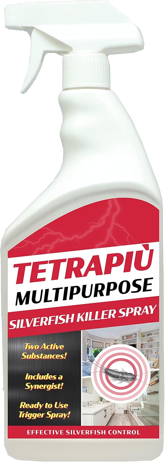 Tetrapiu Silverfish Killer Spray 1 Litre - Used by Professionals ...