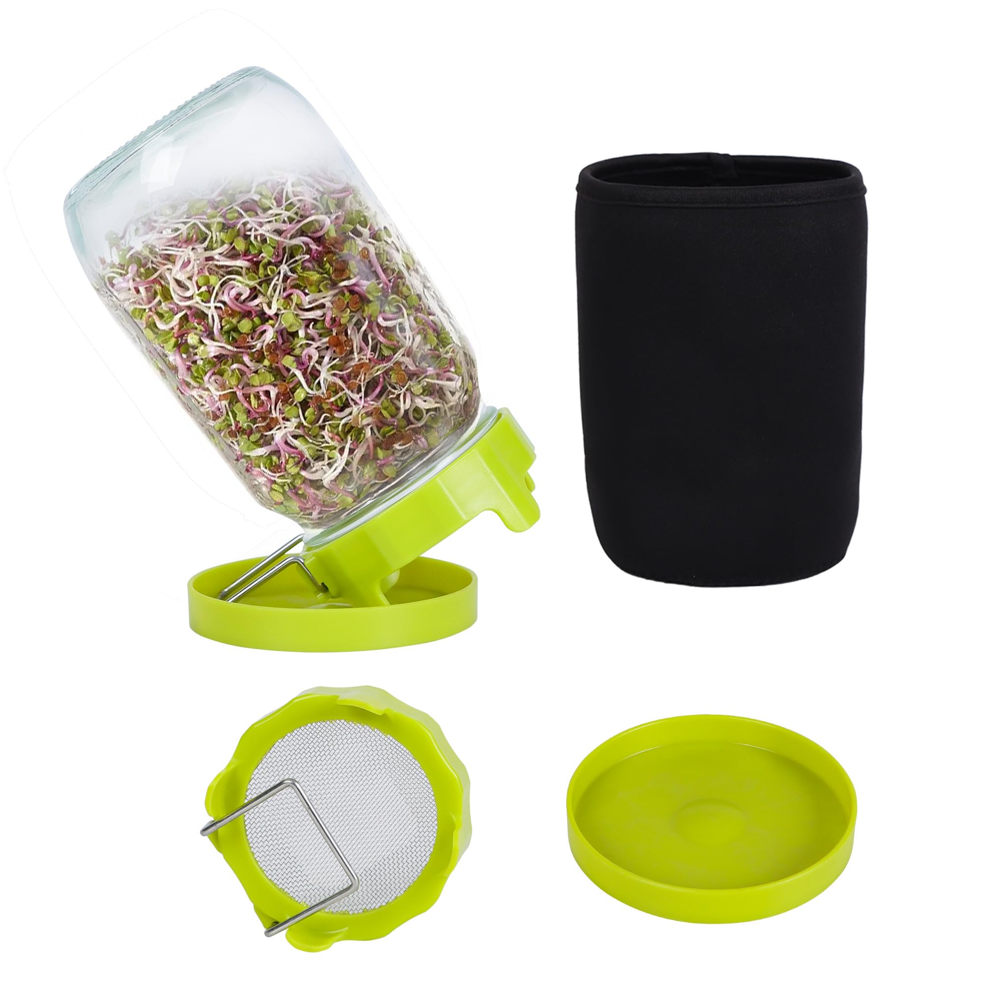 Amazon.com : Sozize Sprouting Kit Sprouts Growing Kit 34oz Wide Mouth ...