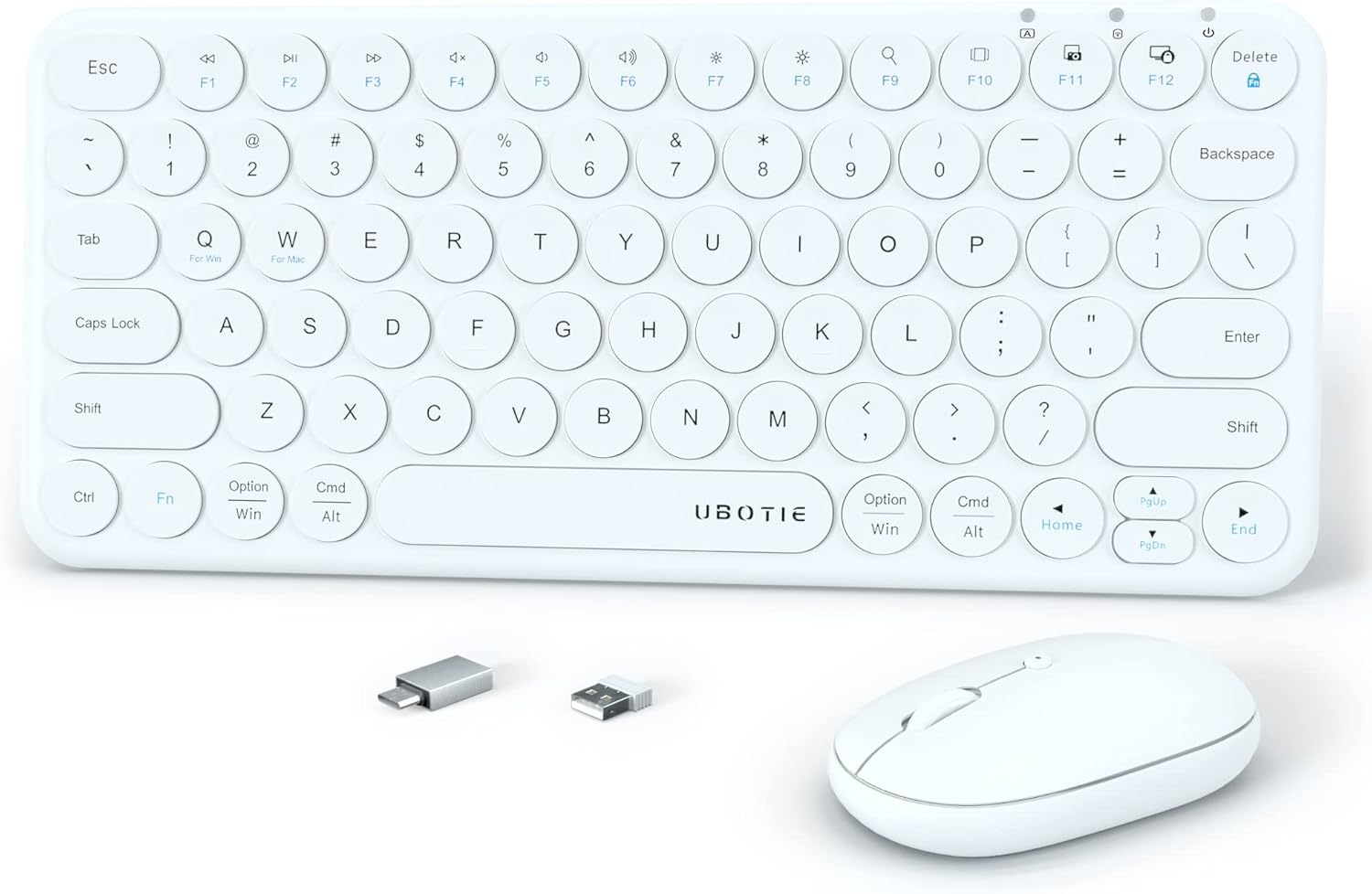 Amazon.com: Mini Computer Wireless Keyboard and Mouse Combo, UBOTIE ...